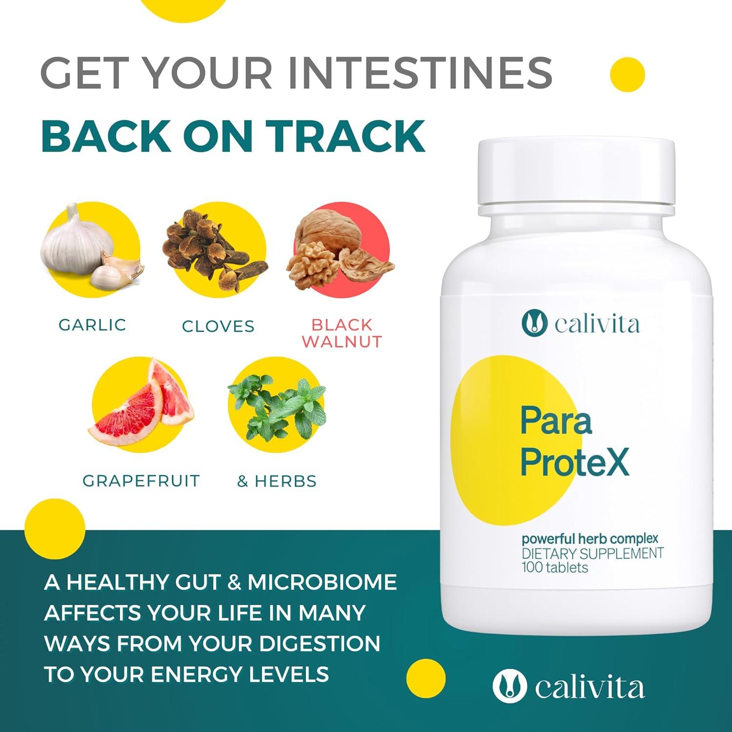 ParaProteX - Detox Cleanse Tablets - Intestinal Support + Gut Cleanse ...