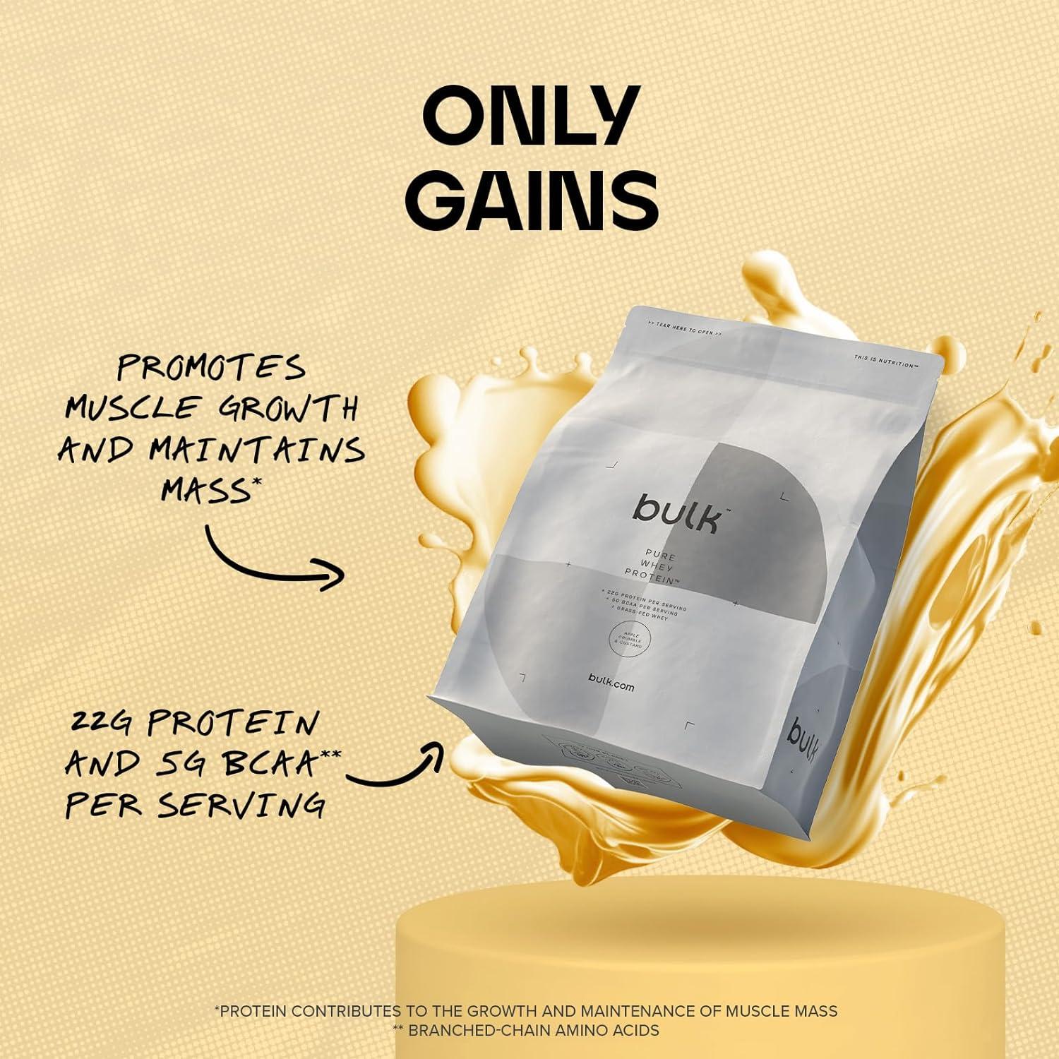 Bulk Apple Crumble & Custard Whey Protein Powder 500g - Packaging May ...