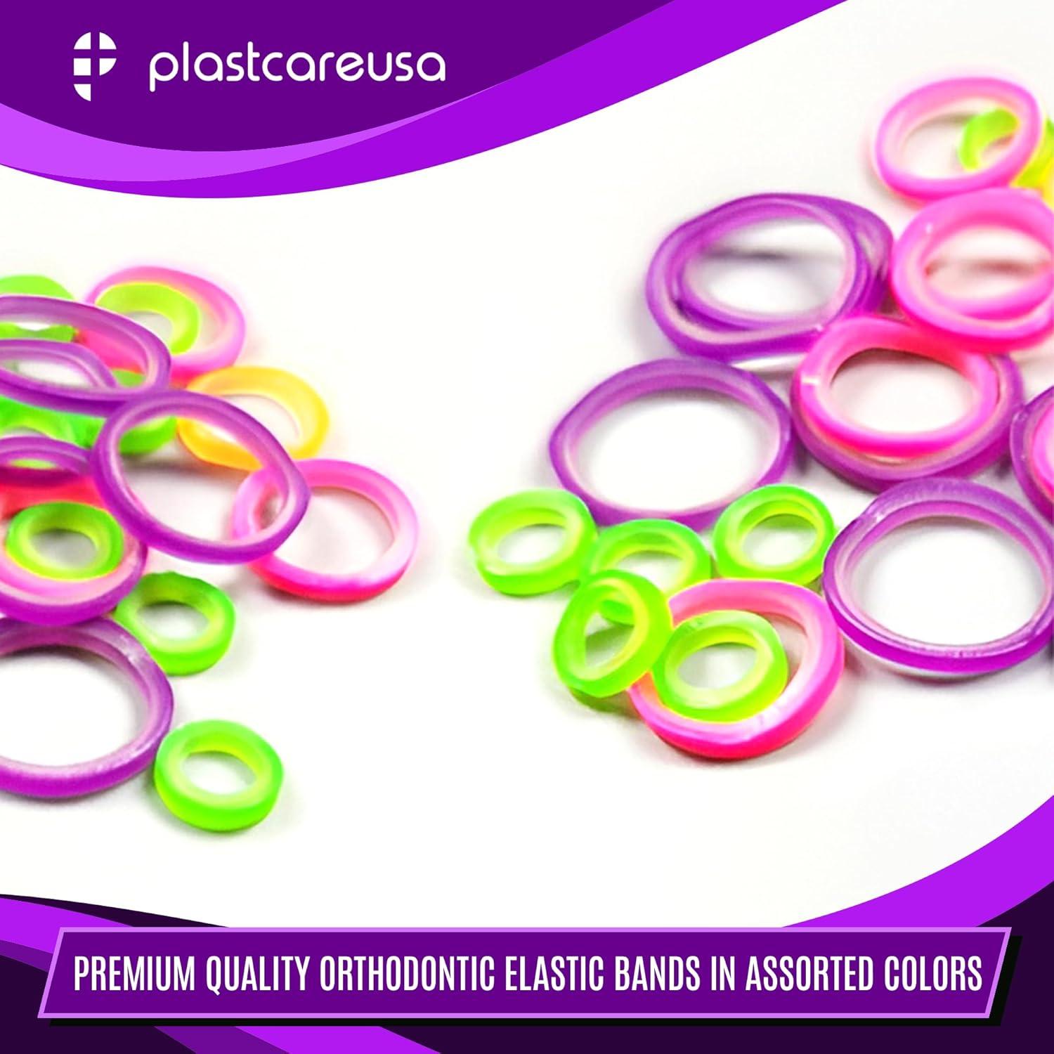 1000 Assorted Orthodontic Elastic Bands for Braces - Heavy 6.5 Oz Multi ...