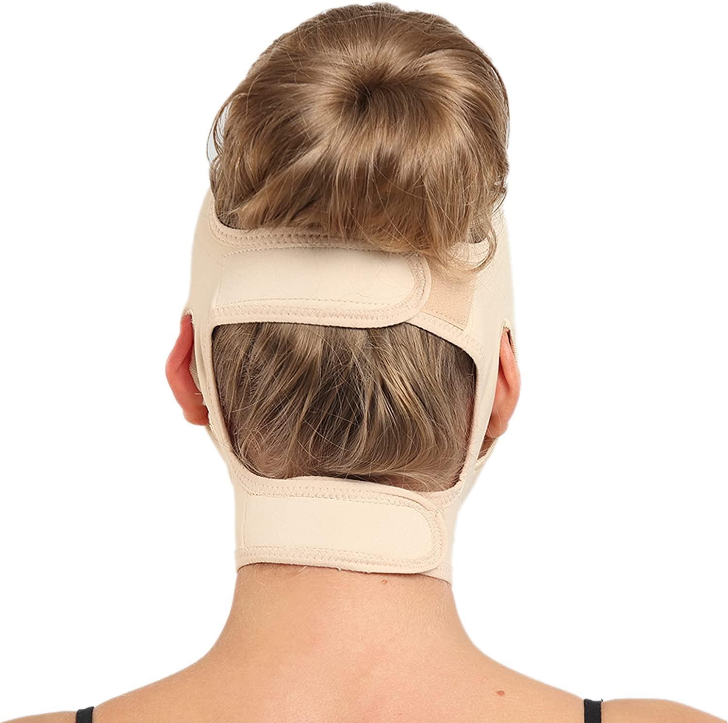 Face Slimmer Neck Chin Compression Bandage Strap - Double Chin Wrap ...
