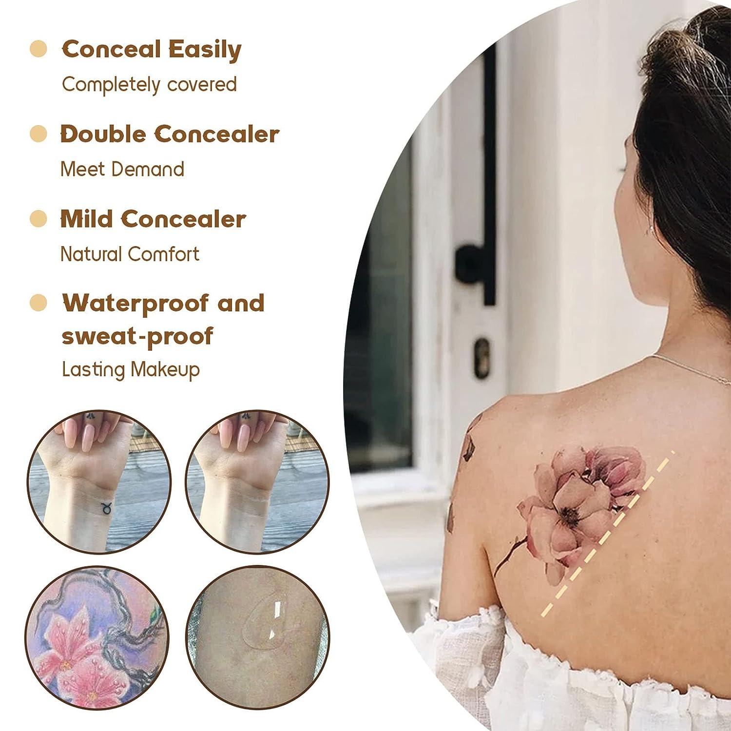 Portable Waterproof Tattoo Concealer Cream for Men and Women - Dark ...