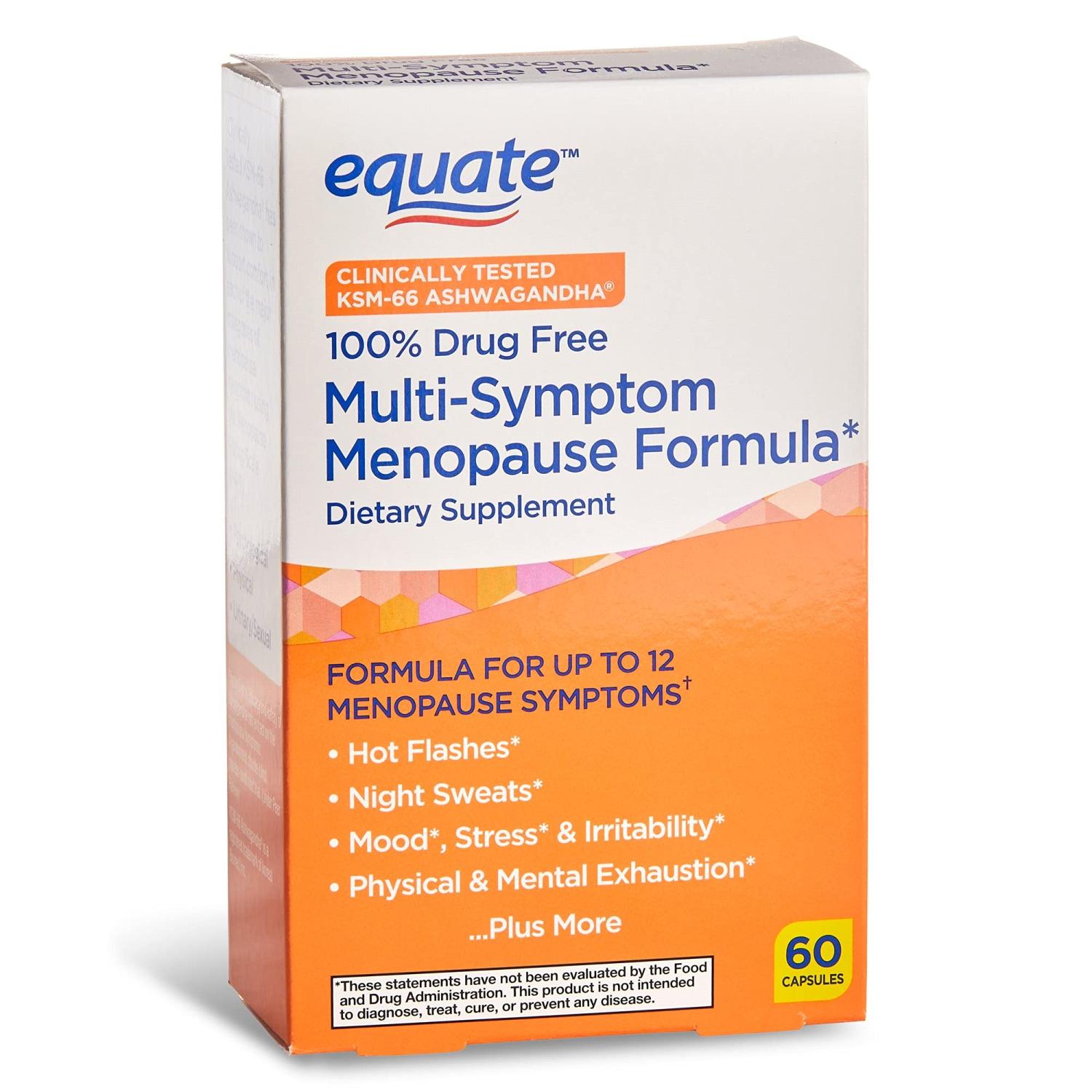 Equate Menopause Formula Supplement - 60 Capsules | Buy Now with ...