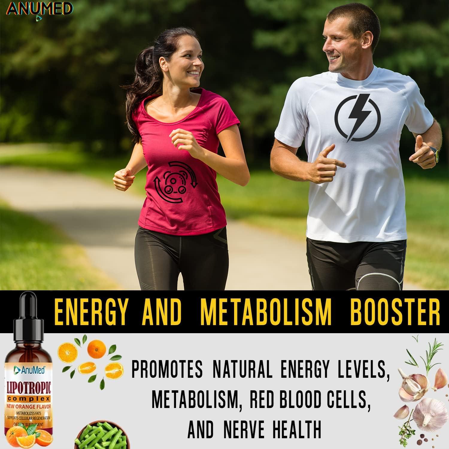 ANUMED Lipotropic Complex Liquid Drops with Vitamin B12, B6, Folic Acid ...