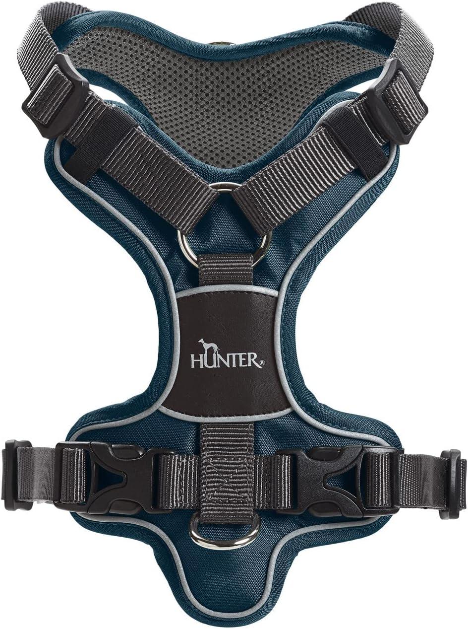 HUNTER DIVO Dog Harness - Large 72-100 cm Stylish Dark Blue/Grey ...