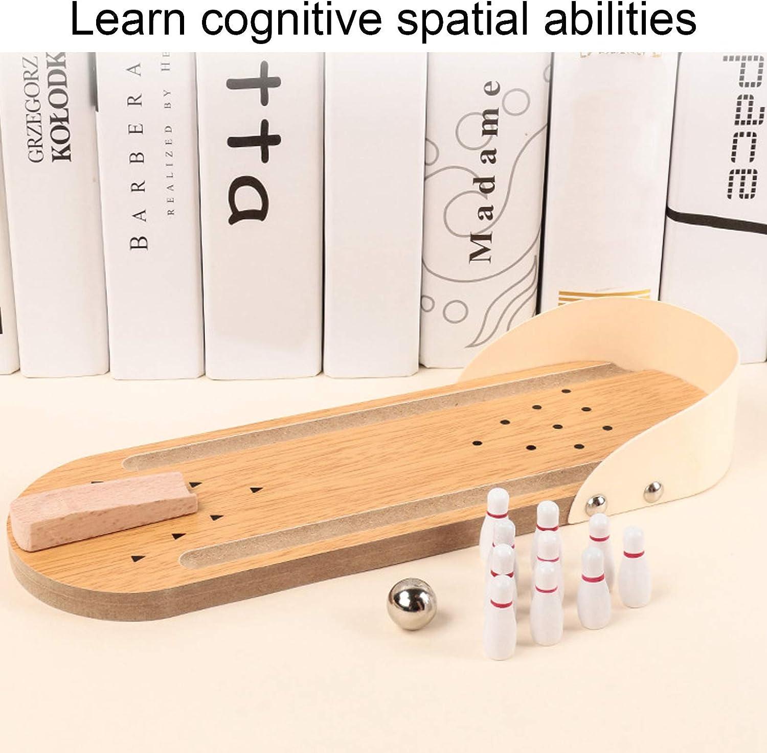 Mini Desktop Bowling Toy Set with 10 Bowling Balls - Stress Relief and ...