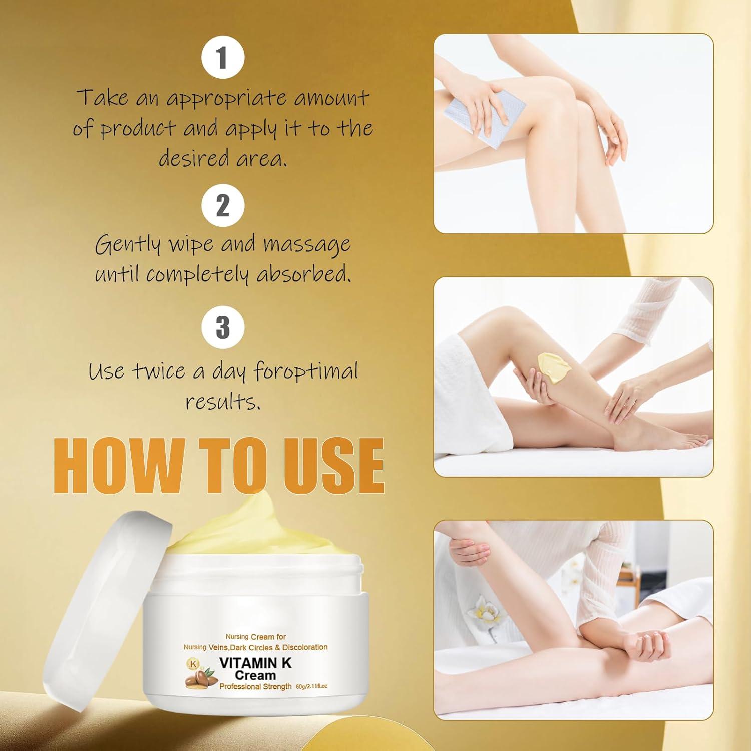 Varicose Veins Cream with Vitamin K - Miracle Cream for Dark Circles ...