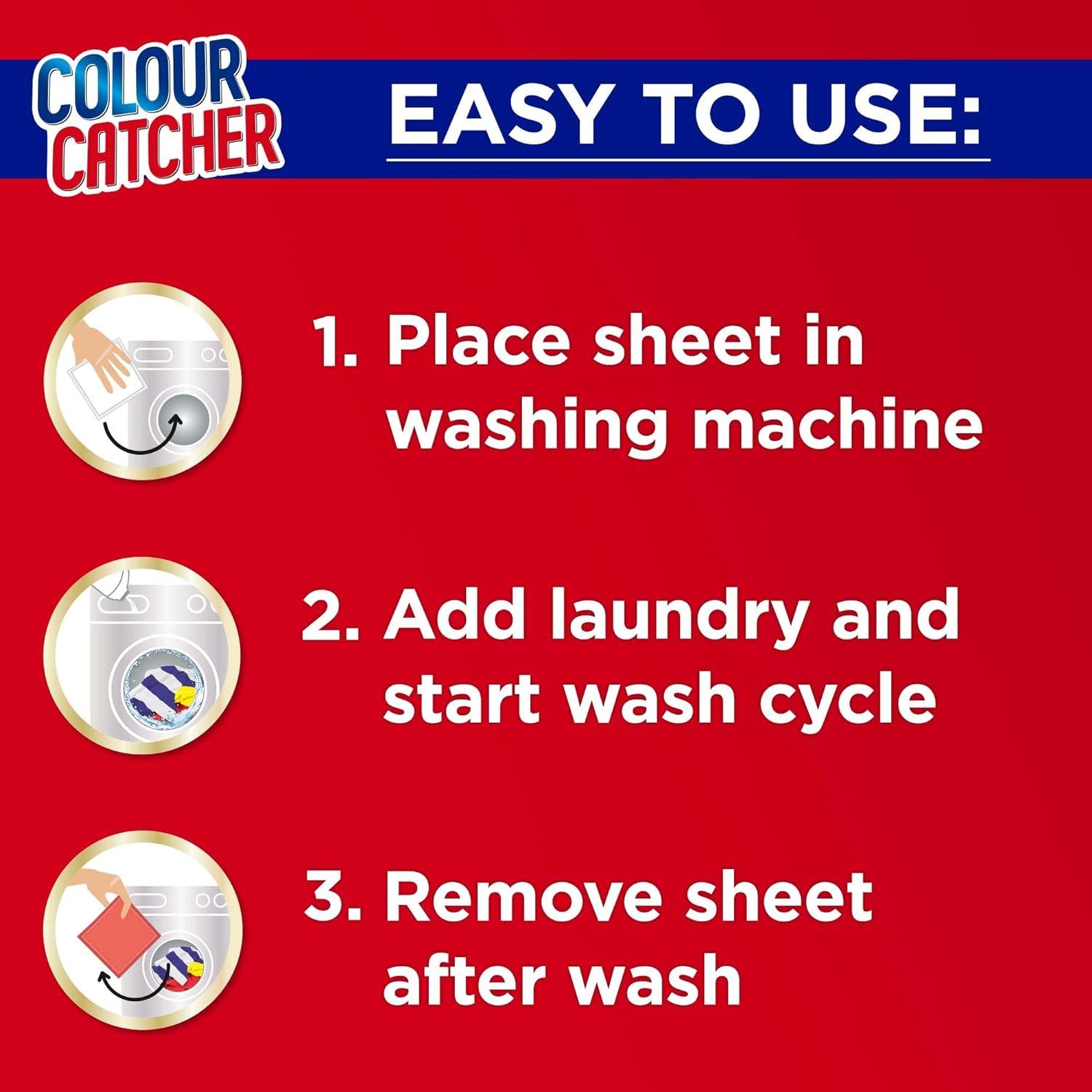 Colour Catcher Premium 2in1 Protect & Revive Laundry Sheets Prevents ...