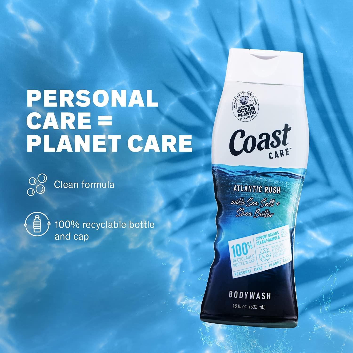 Coast CARE Body Wash - Atlantic Rush 18oz (Pack of 6) | Hydrating and ...