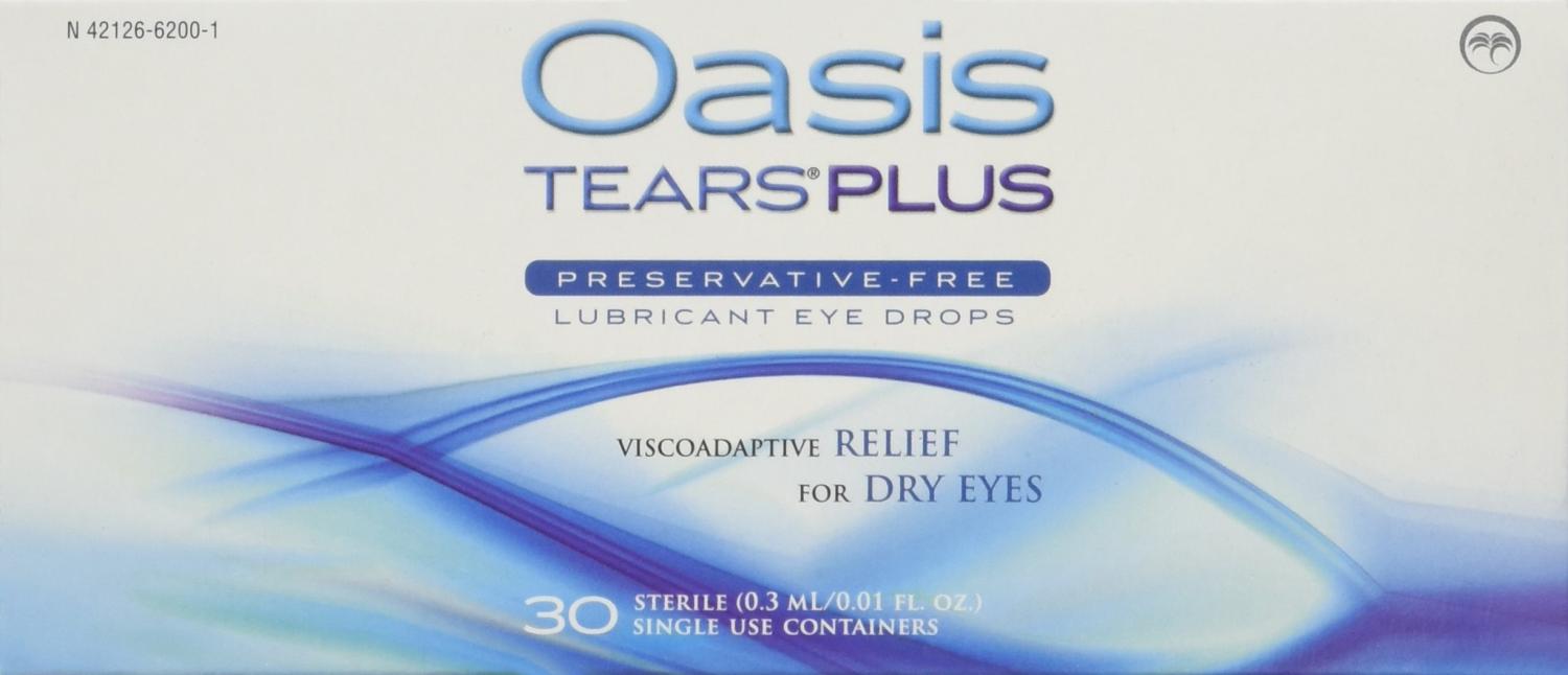 Oasis TEARS PLUS Lubricant Eye Drops - 30 Containers, Preservative-Free ...