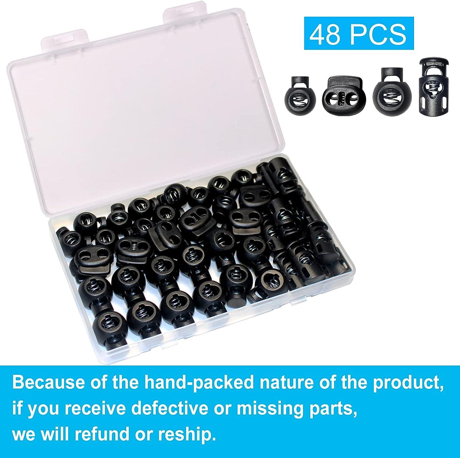 ZUSHALLMY 48pcs Upgraded Plastic Cord Lock - Drawstring Clip with ...
