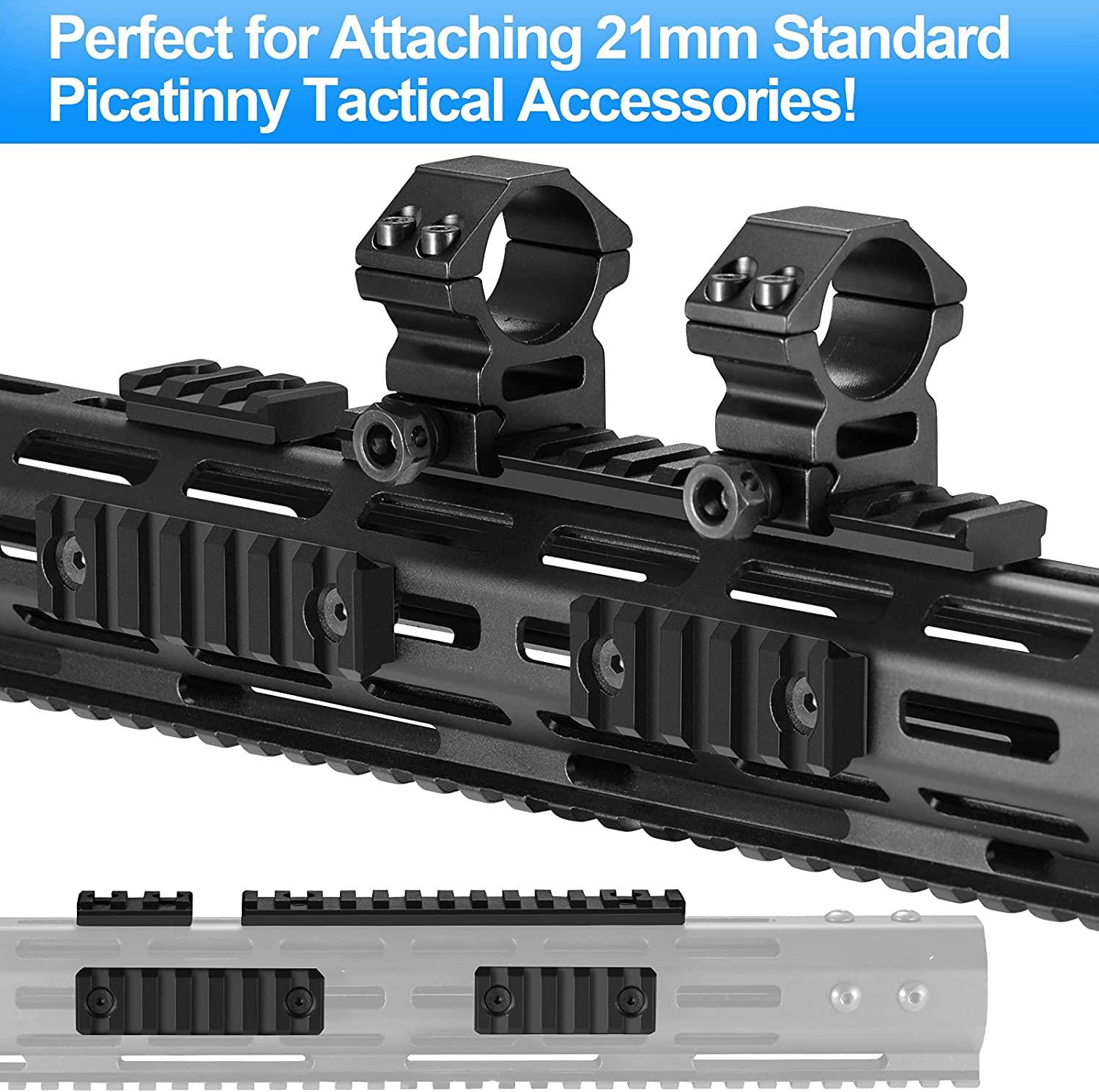 FANGOSS Mloc Picatinny Rails Set - 6 Pack with 3, 5, 7, 9, 11, 13 Slot ...