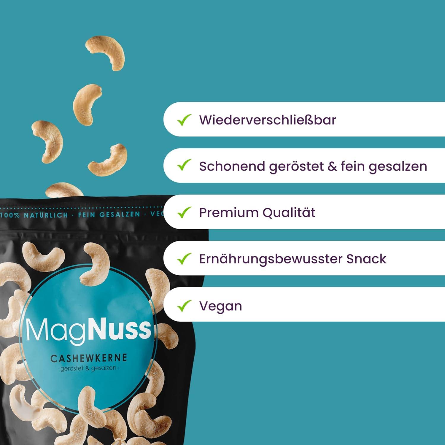 Buy Magnuss Roasted & Salted Cashew Nuts | 12x200g Pack | Crunchy Vegan ...