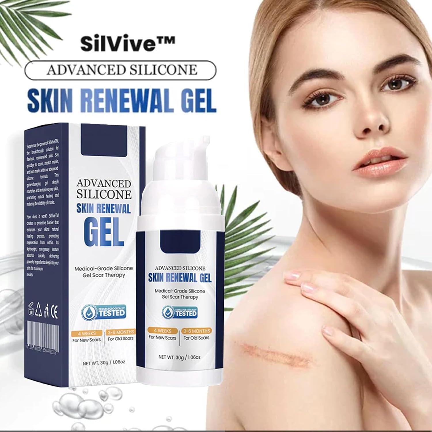 NUANYOYO Silvive Advanced Silicone Scar Removal Gel - Reduces Old & New ...
