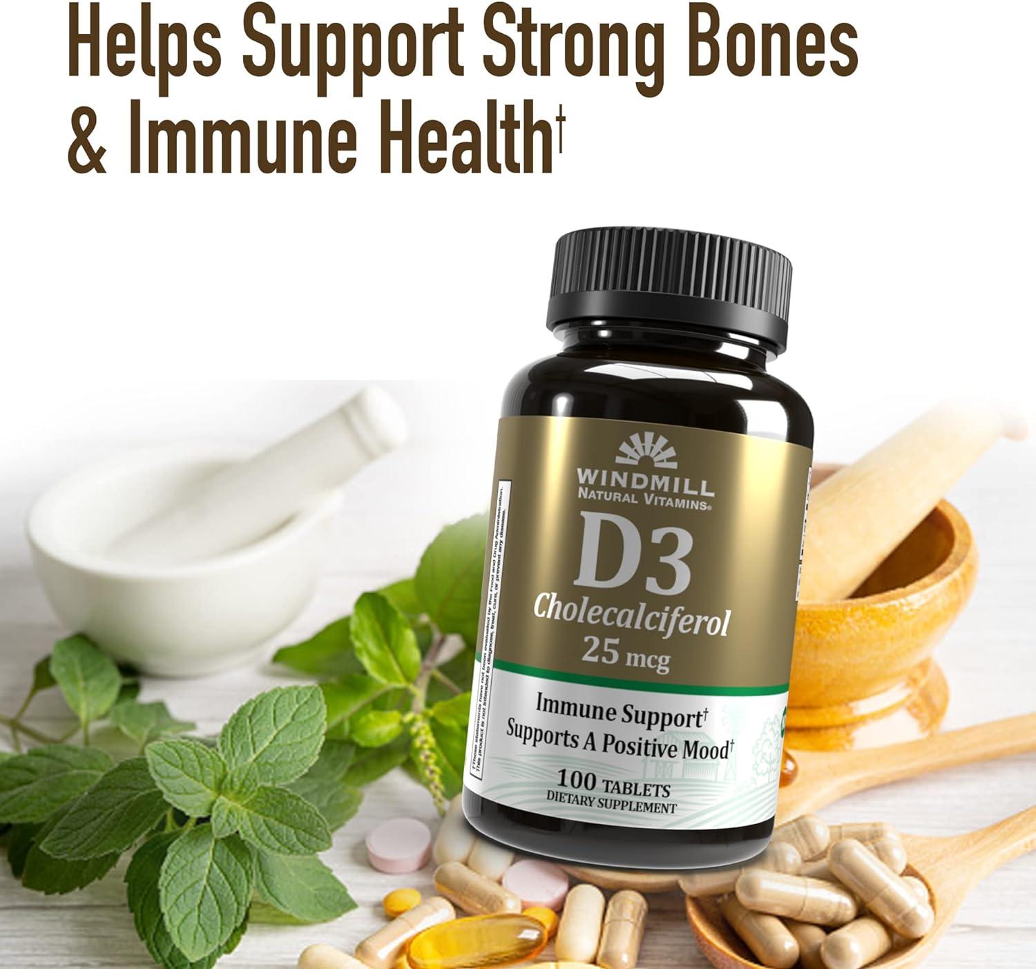 Vitamin D Tabs 1000IU - 100 Count | Wmills | High Potency Supplement ...