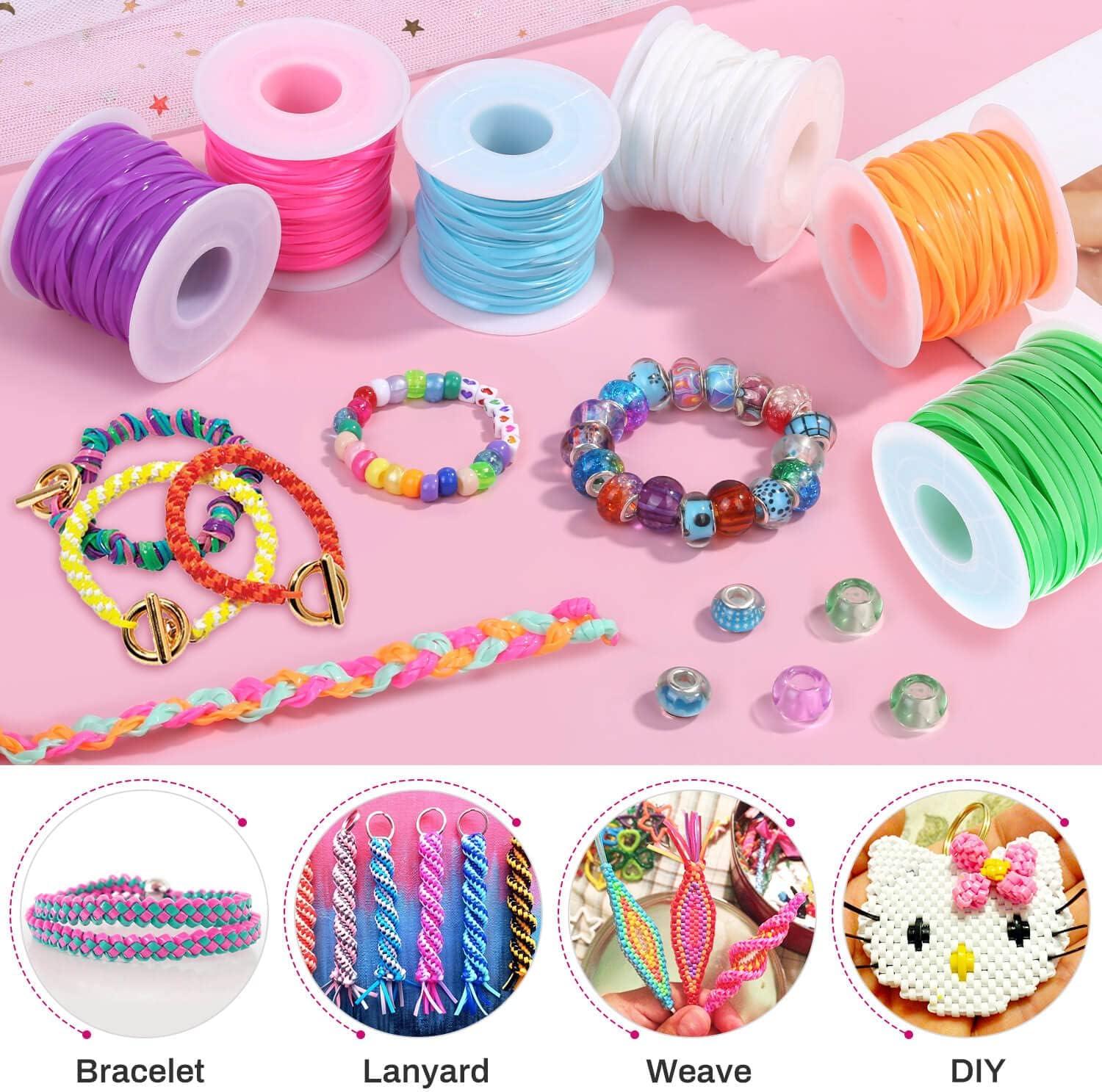 6Pack Plastic Lacing Cord Kit for Bracelets & Keychains in Color A ...