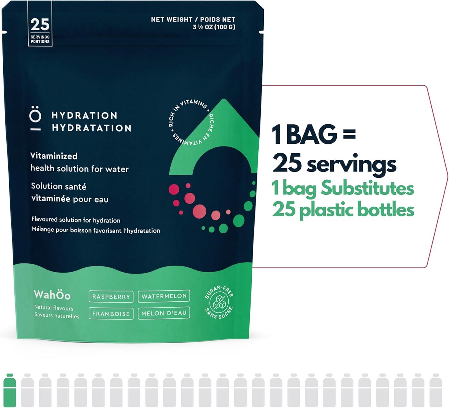 Hydration Vitamin-Rich Water Enhancer Powder Mix - Raspberry ...