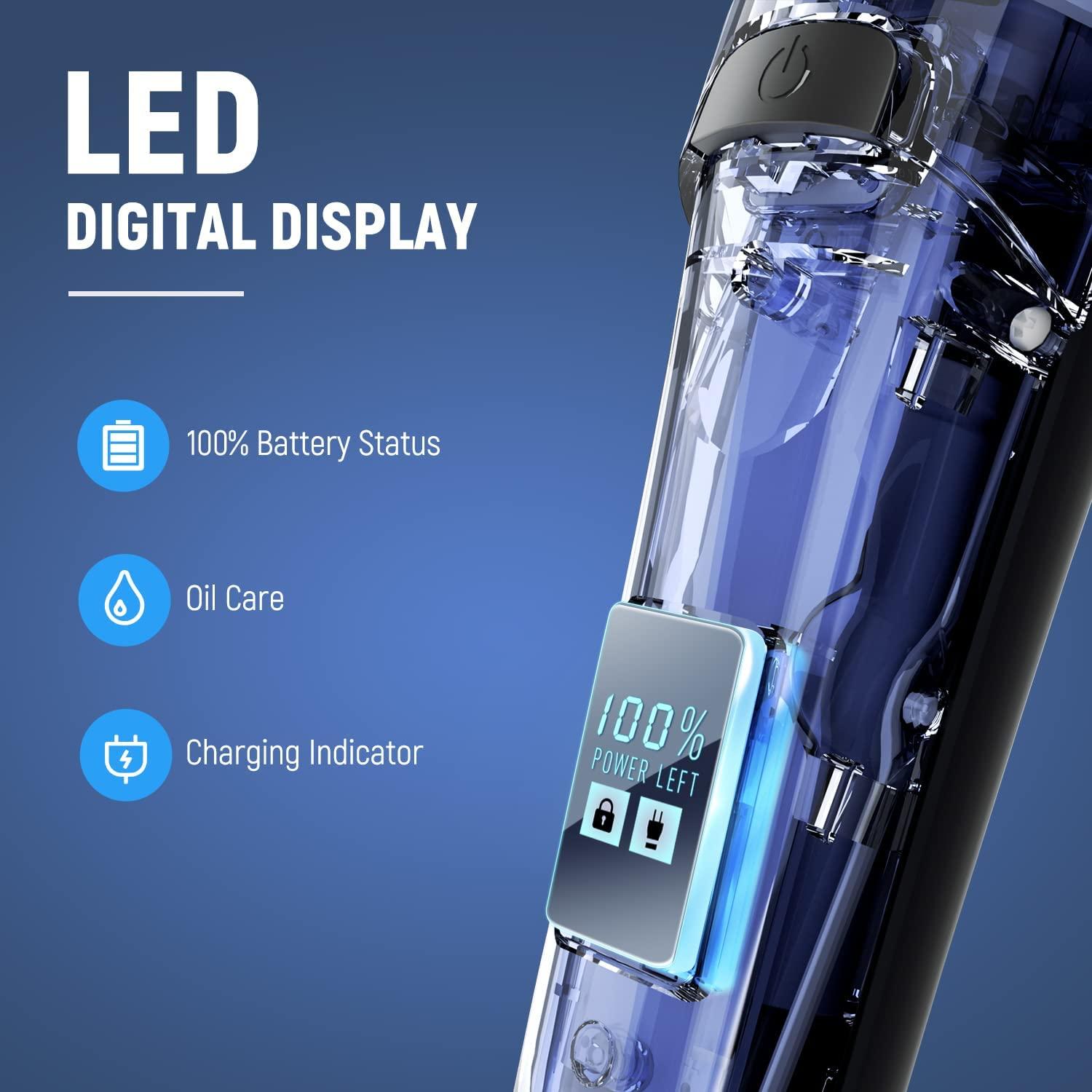 SUPRENT Beard Trimmer for Men Waterproof, IPX7 Professional Mustache ...