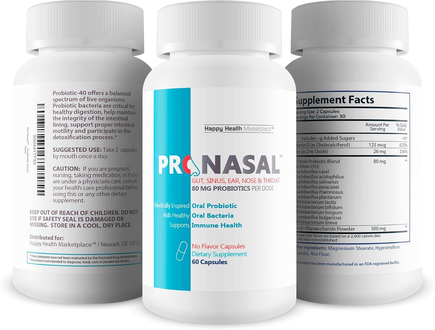 Pro Nasal - Best Sinus Support Supplement | Natural Sinus Probiotic for ...