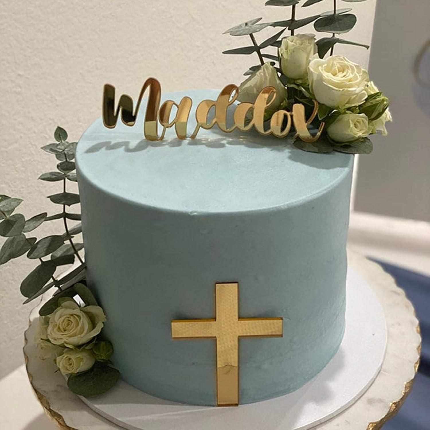 Cross Cake Decoration Acrylic Cross Cake Charm Topper Cake Decoration ...