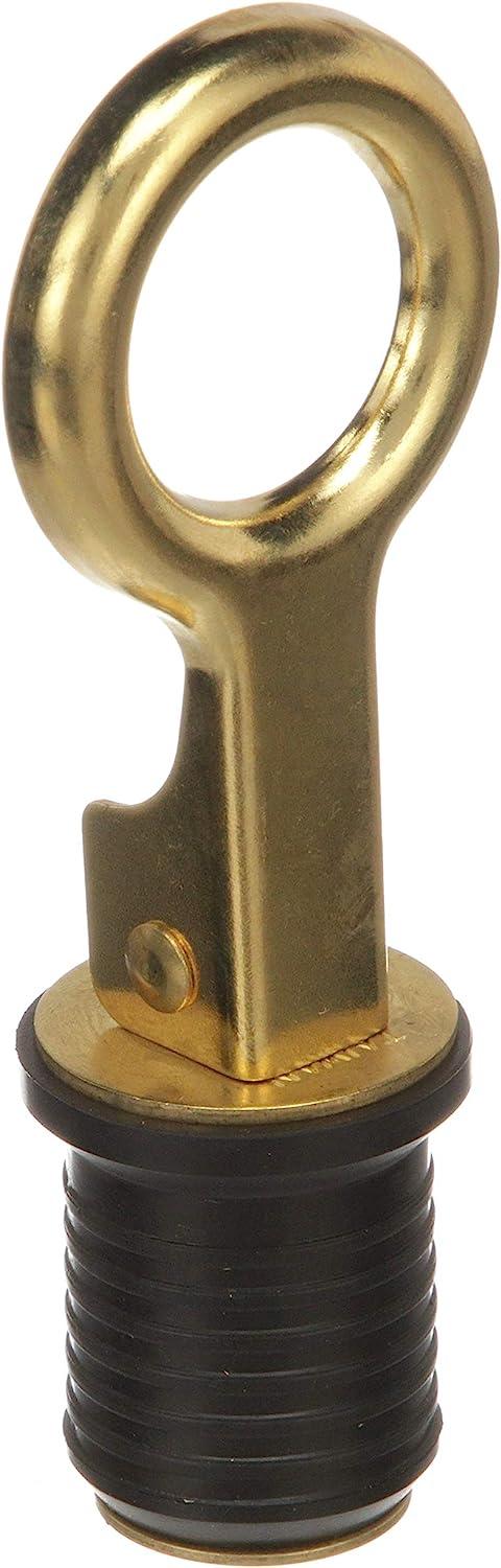 Attwood 7524A7 Snap-Handle Drain Plug - 1 Diameter, Brass Handle ...