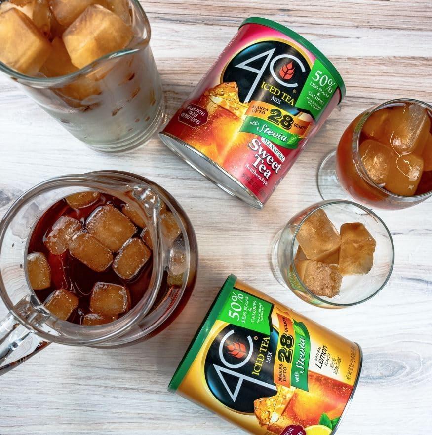 4C Iced Tea Lemon with Stevia 1.05kg - Refreshing and Sugar-Free ...