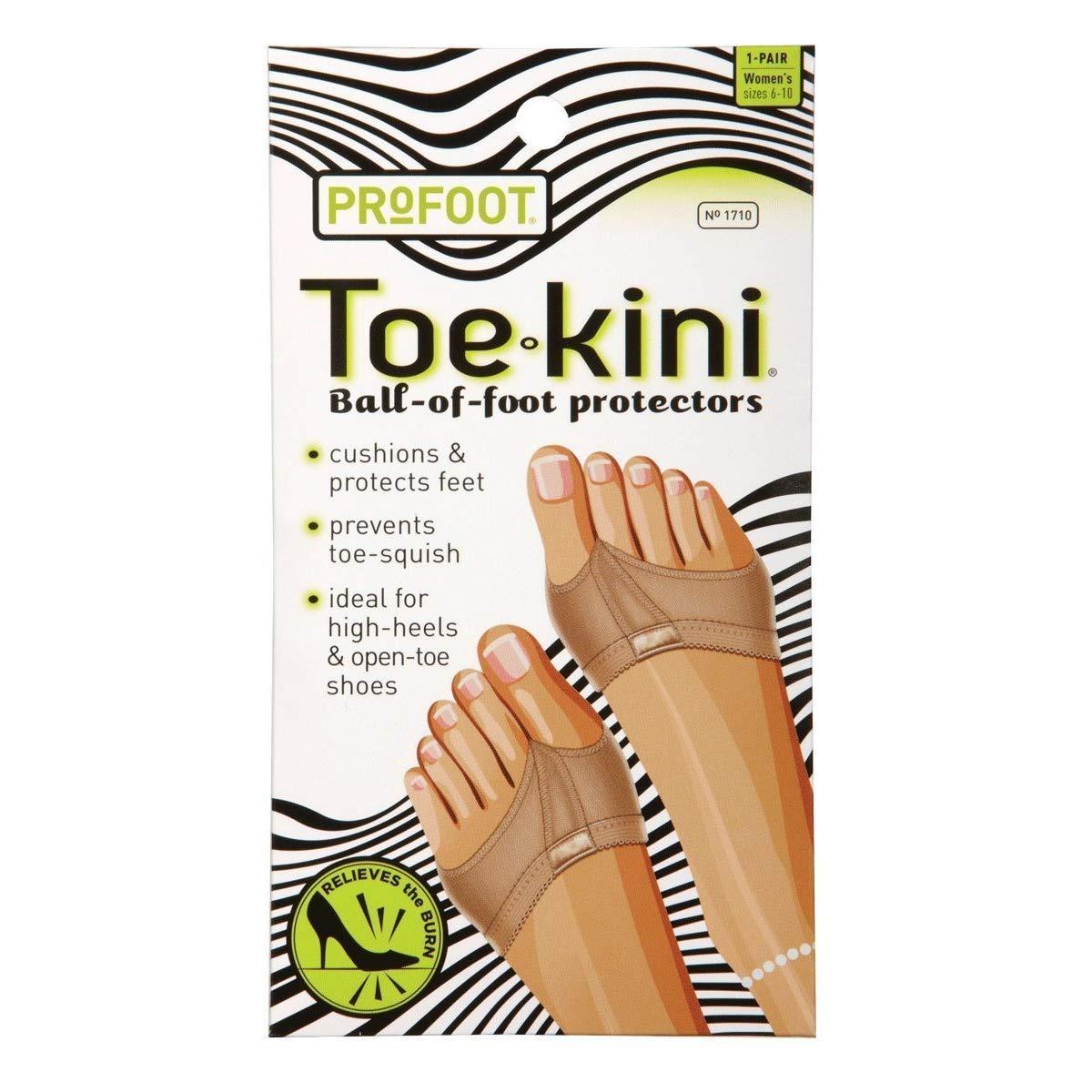 ProFoot Toe-Kini Ball-of-Foot Protectors - Nude - 1 Pair (Pack of 6 ...