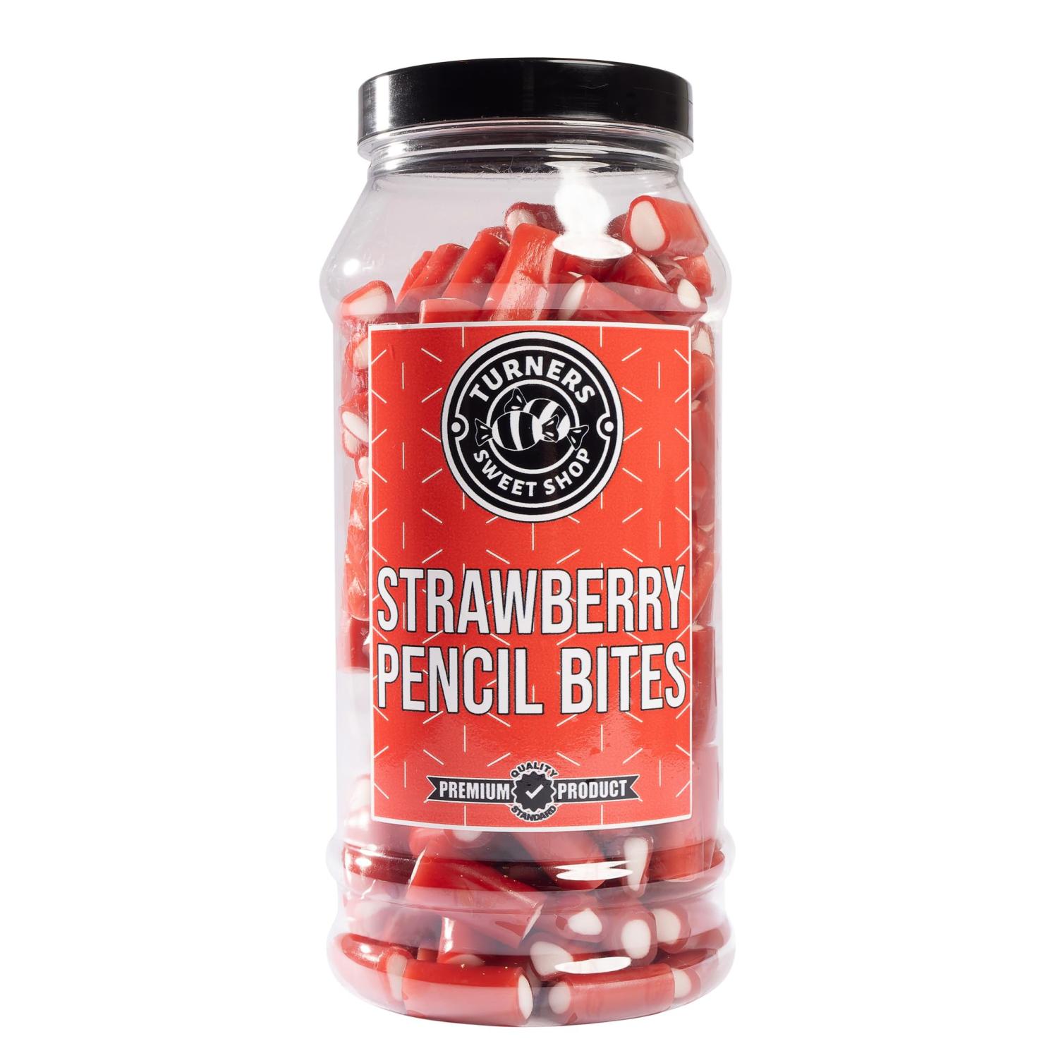 Strawberry Pencil Bites - 650g by Turners Sweet Shop Traditional Retro ...
