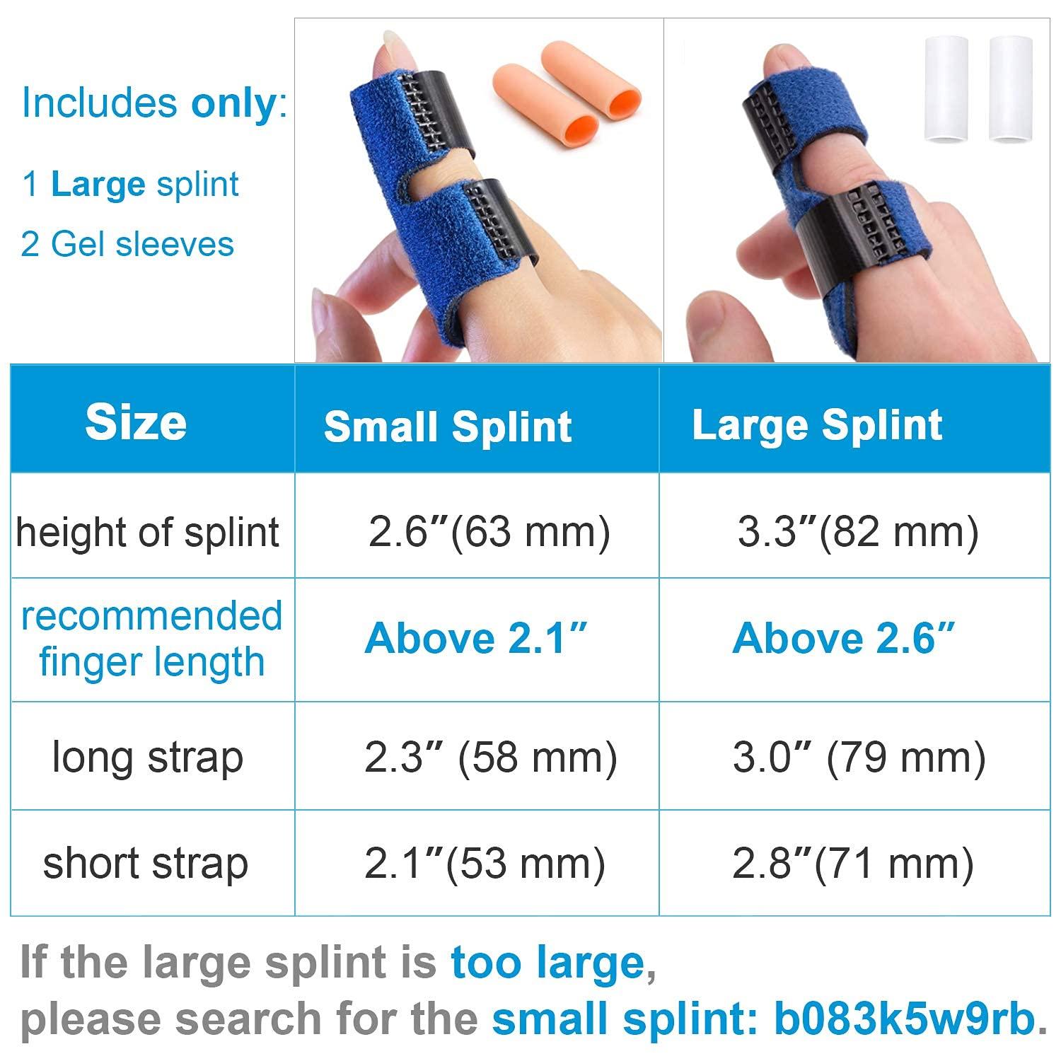 Sumifun Trigger Finger Splint with Gel Sleeves - Finger Brace for Pain ...