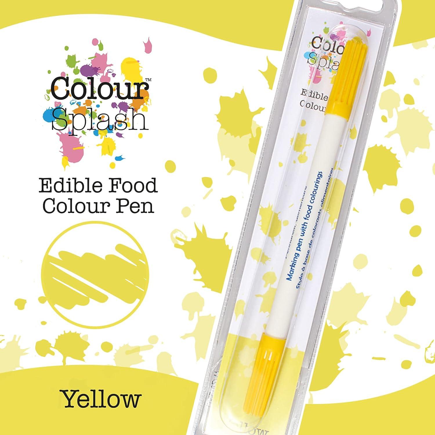 Yellow Edible Food Coloring Pen, Dual Tip Icing & Paint Marker for ...