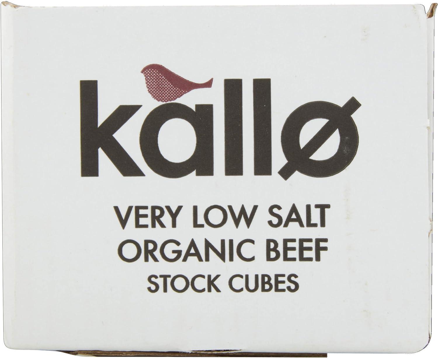Kallo Foods Organic Very Low Salt Beef Stock Cubes - 48g | Buy Now with ...