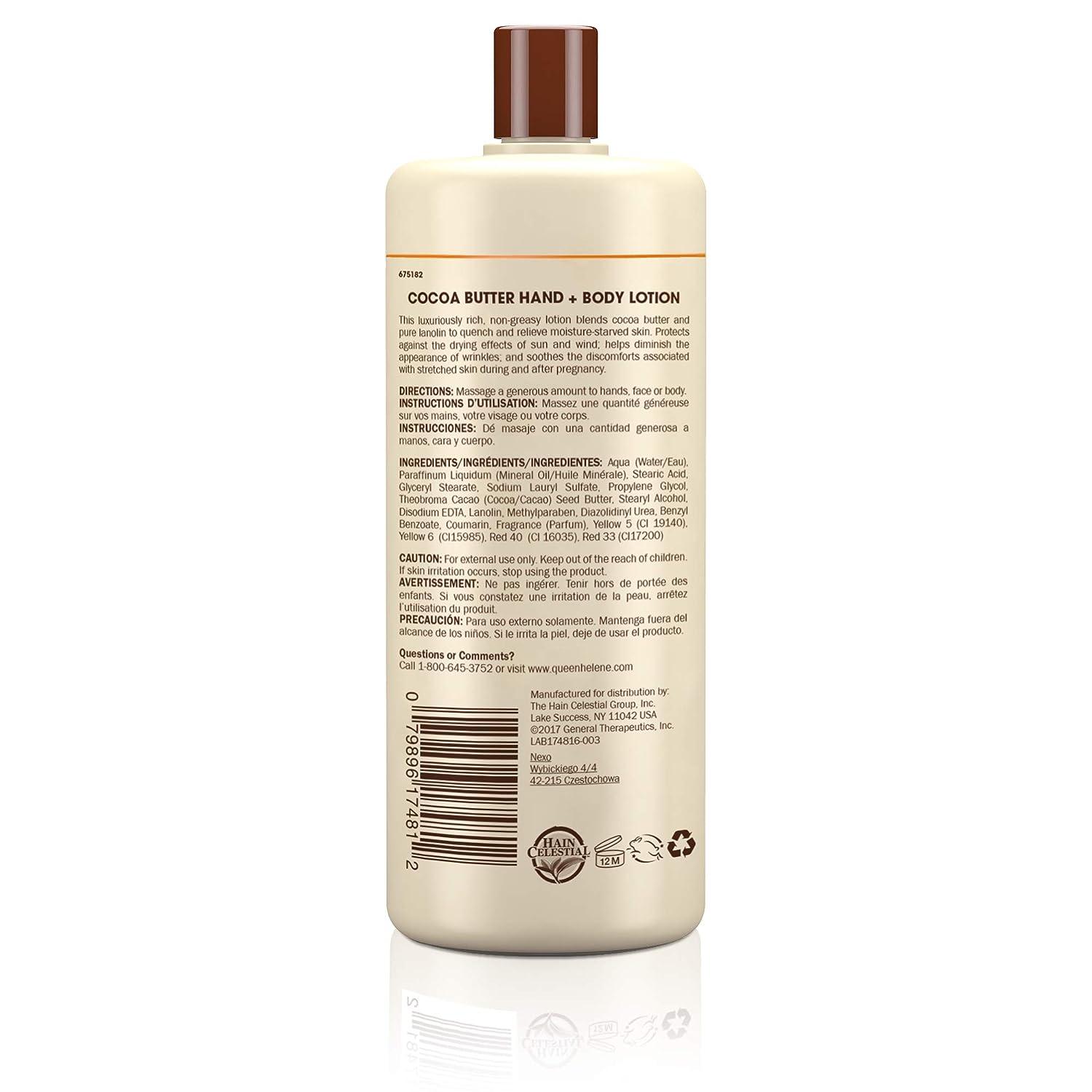 Queen Helene Cocoa Butter Hand & Body Lotion 32 Oz - Hydrating ...