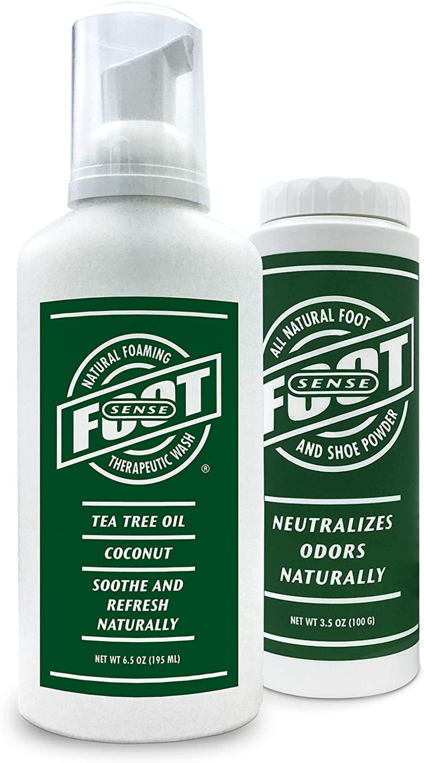 FOOT SENSE Wash and Care Bundle - Natural Therapeutic Wash 6.5 oz and ...