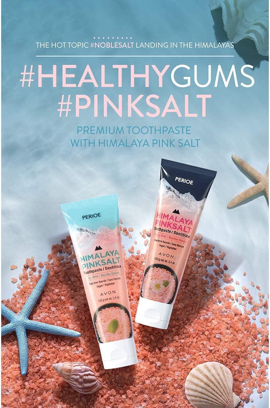 Perioe Himalaya Pink Salt Toothpaste â€“ Floral Mint 3.4 oz | Natural ...