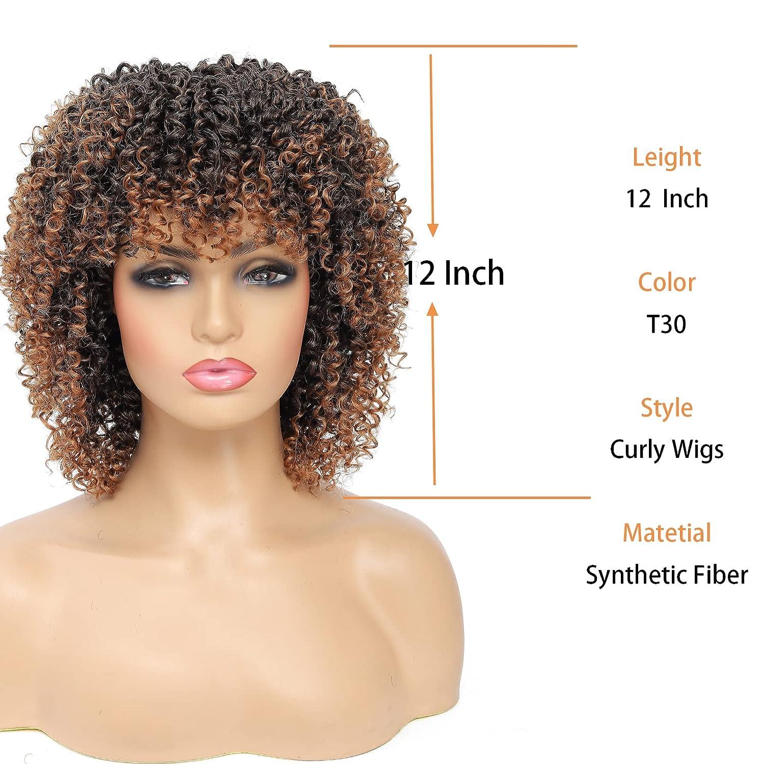 Fallsea Curly Afro Braided Wig T30 - Synthetic Wig for Black Women ...