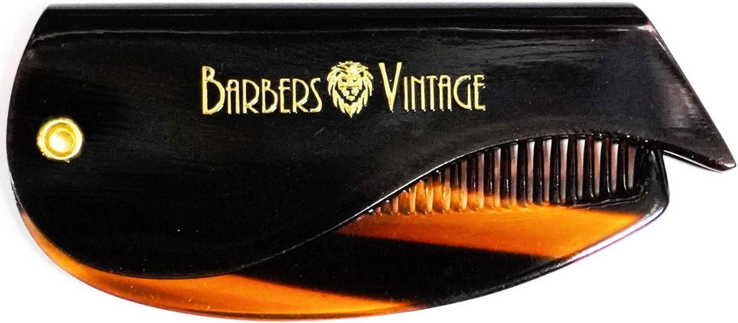 Barbers Vintage Tortoise Shell Folding Comb - Handmade Pocket Comb for ...