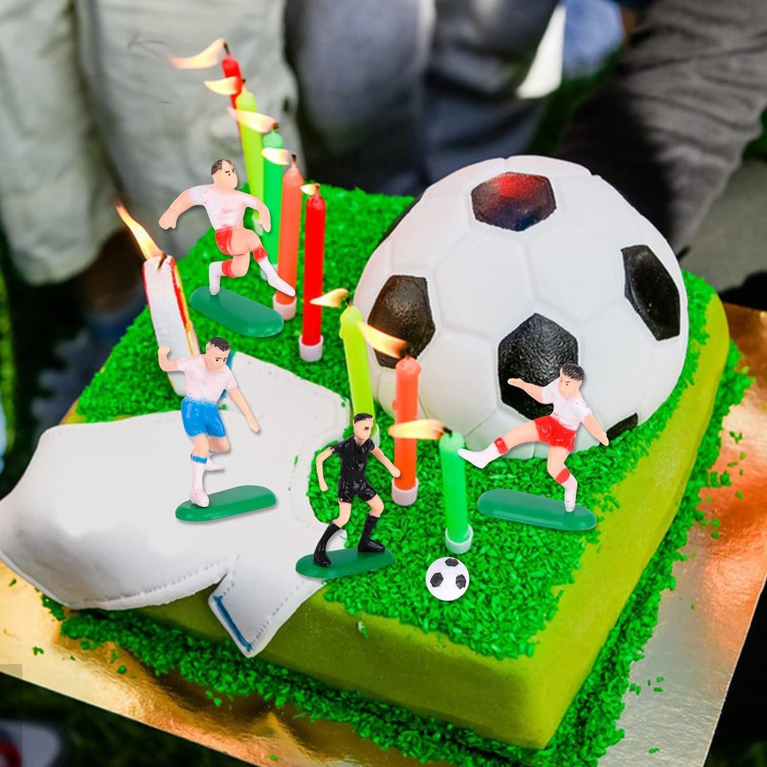 9pcs Football Cake Decoration Set Football Figures Cake Toppers Soccer ...