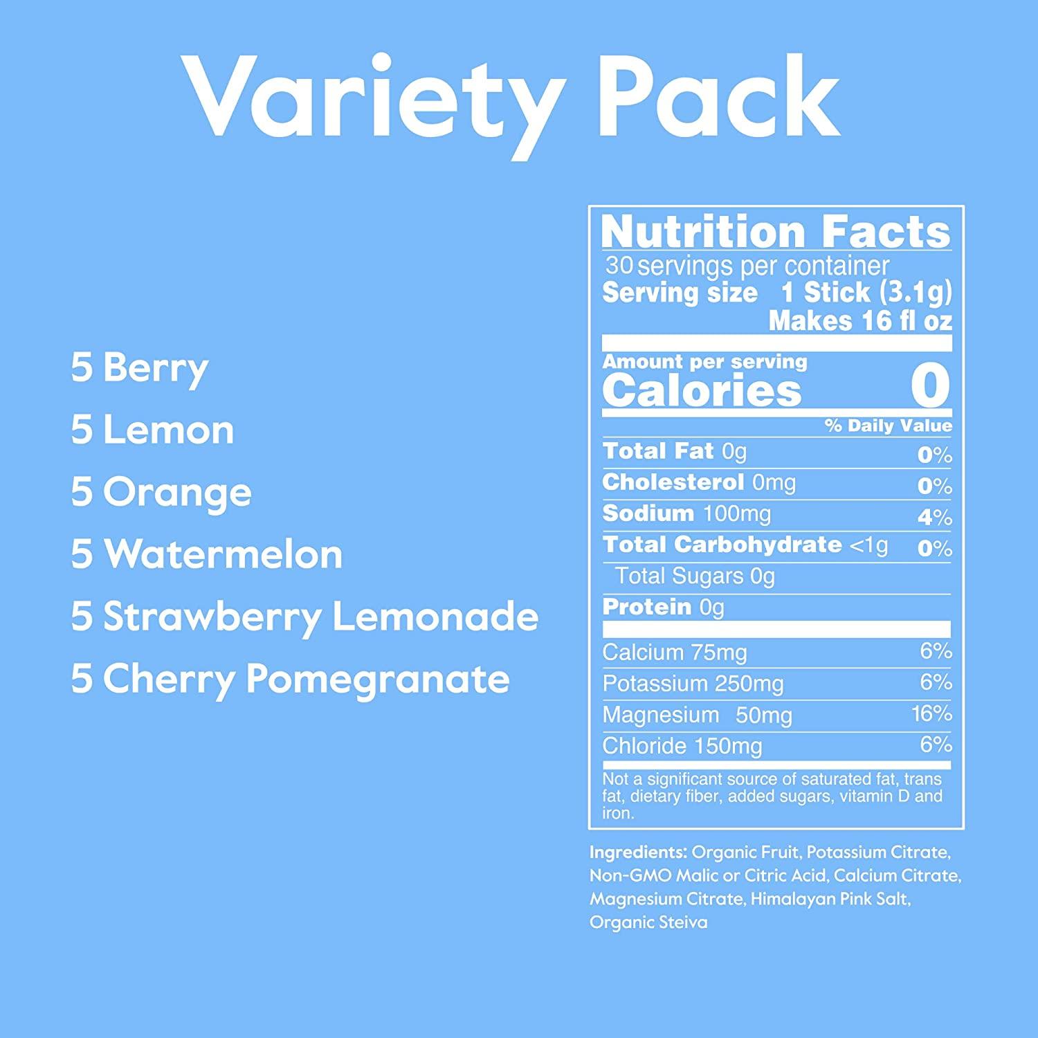 Nectar Hydration Powder Packets - Organic Electrolyte Powder - No Sugar ...