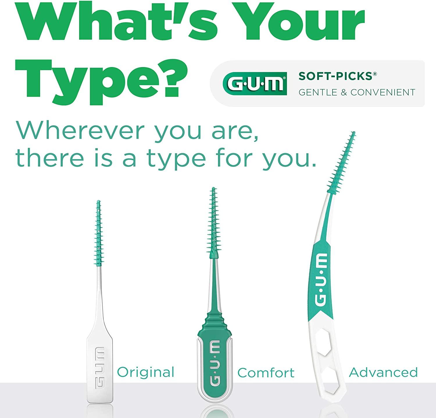 GUM Soft-Picks Original Dental Picks 320 Count - Gentle Dental Care ...