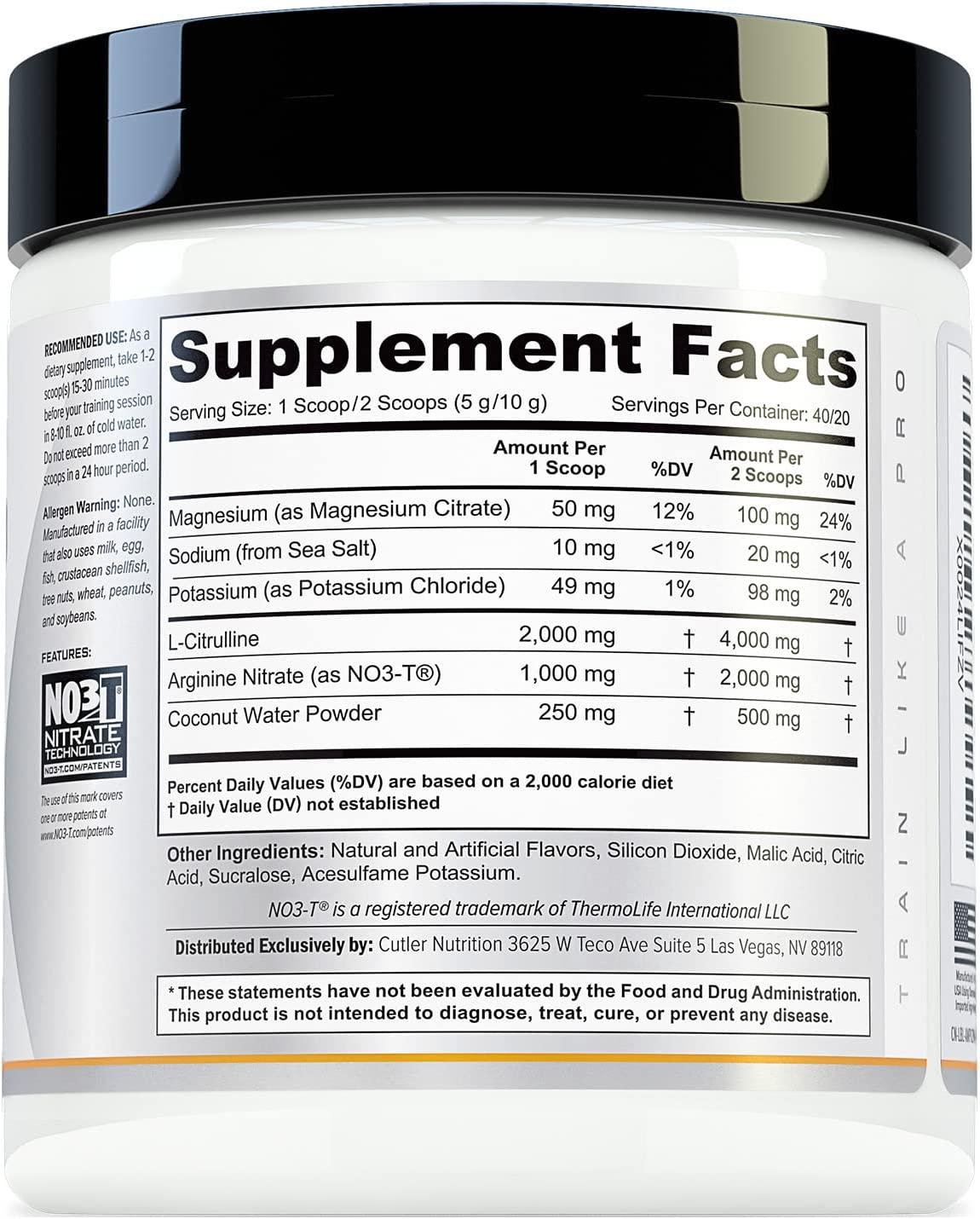 Amplify Caffeine Free Pre Workout with Nitrates and Coconut Water ...