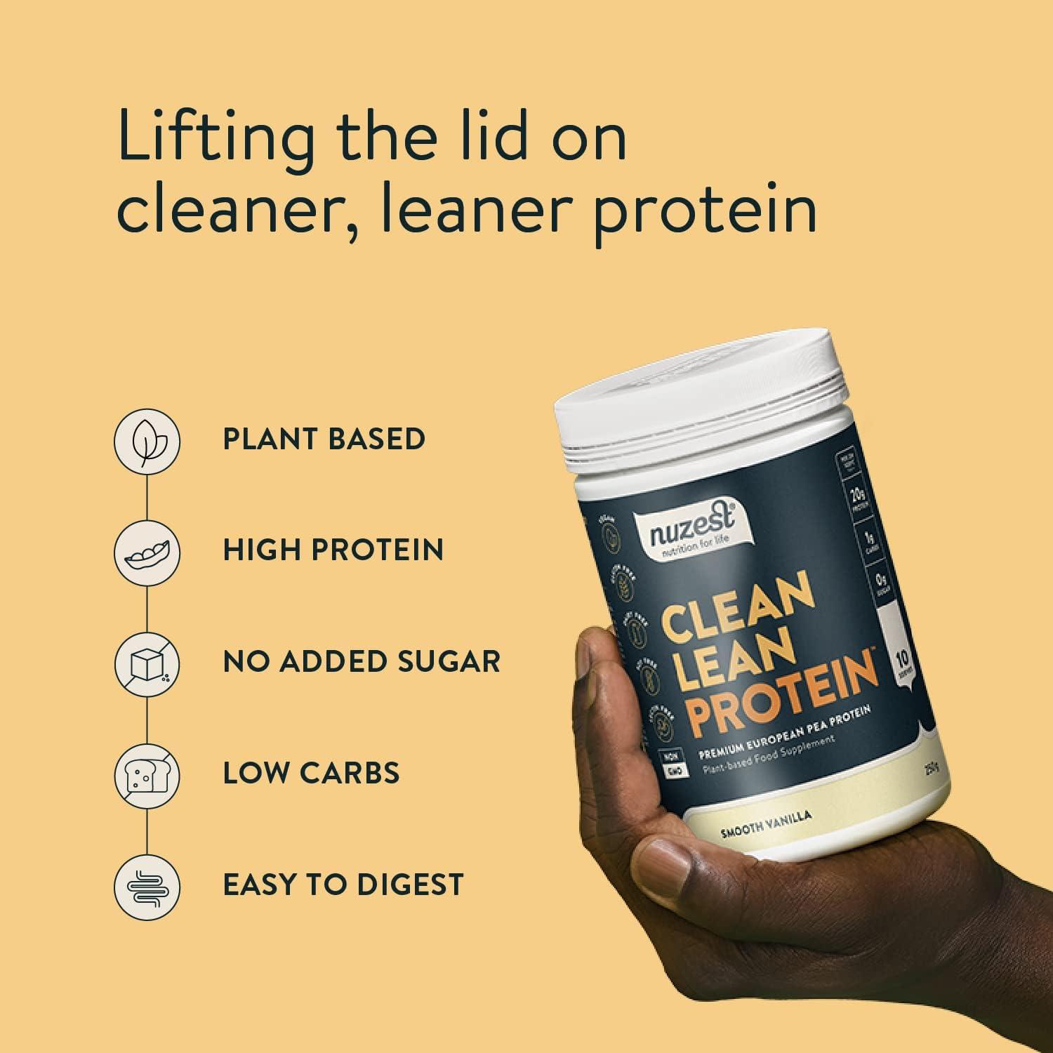 Nuzest Clean Lean Protein Powder - Vanilla Vegan Protein Shake | Plant ...