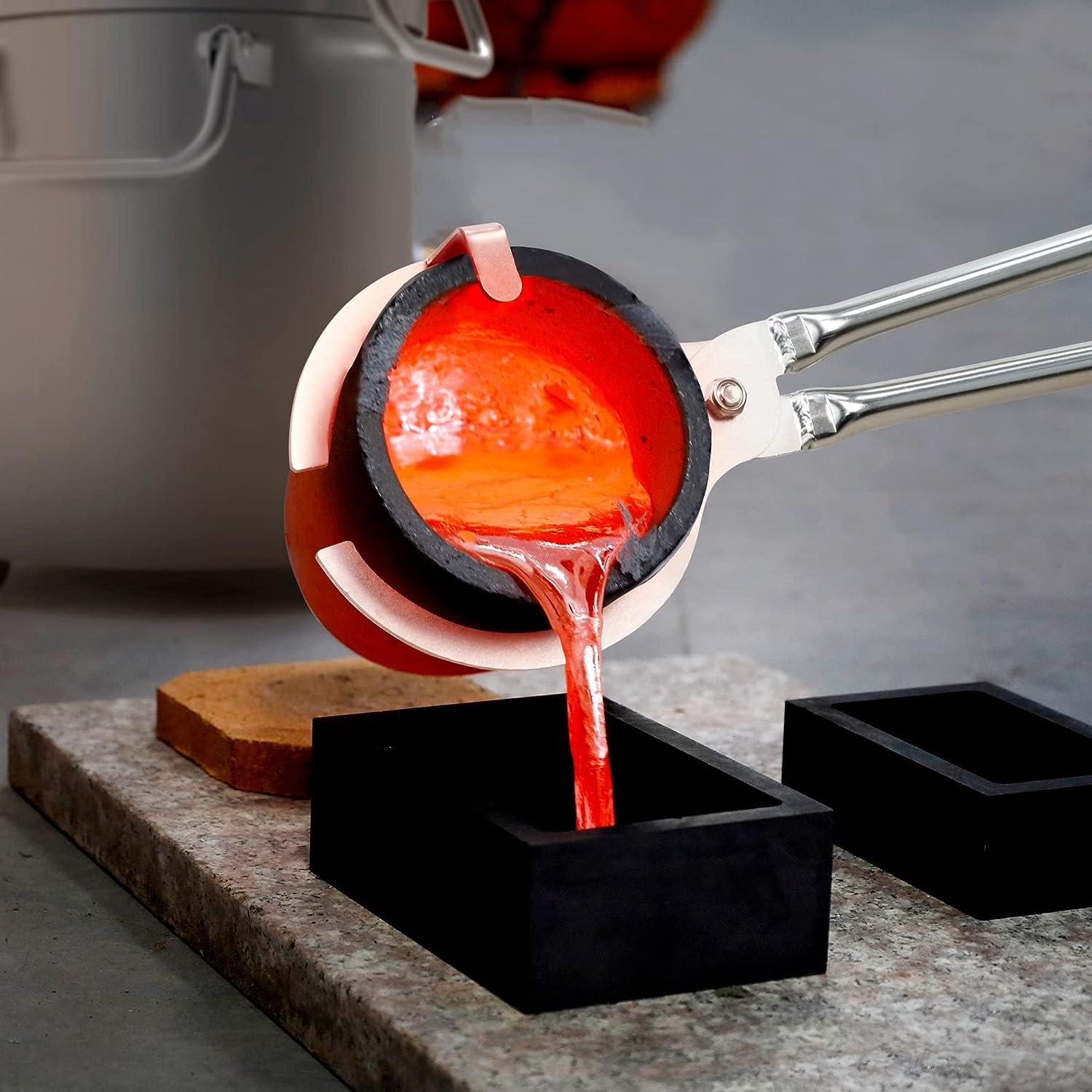 GONGYI (5kg-6kg) Stainless Steel Clay Graphite Crucible Tongs Heavy ...