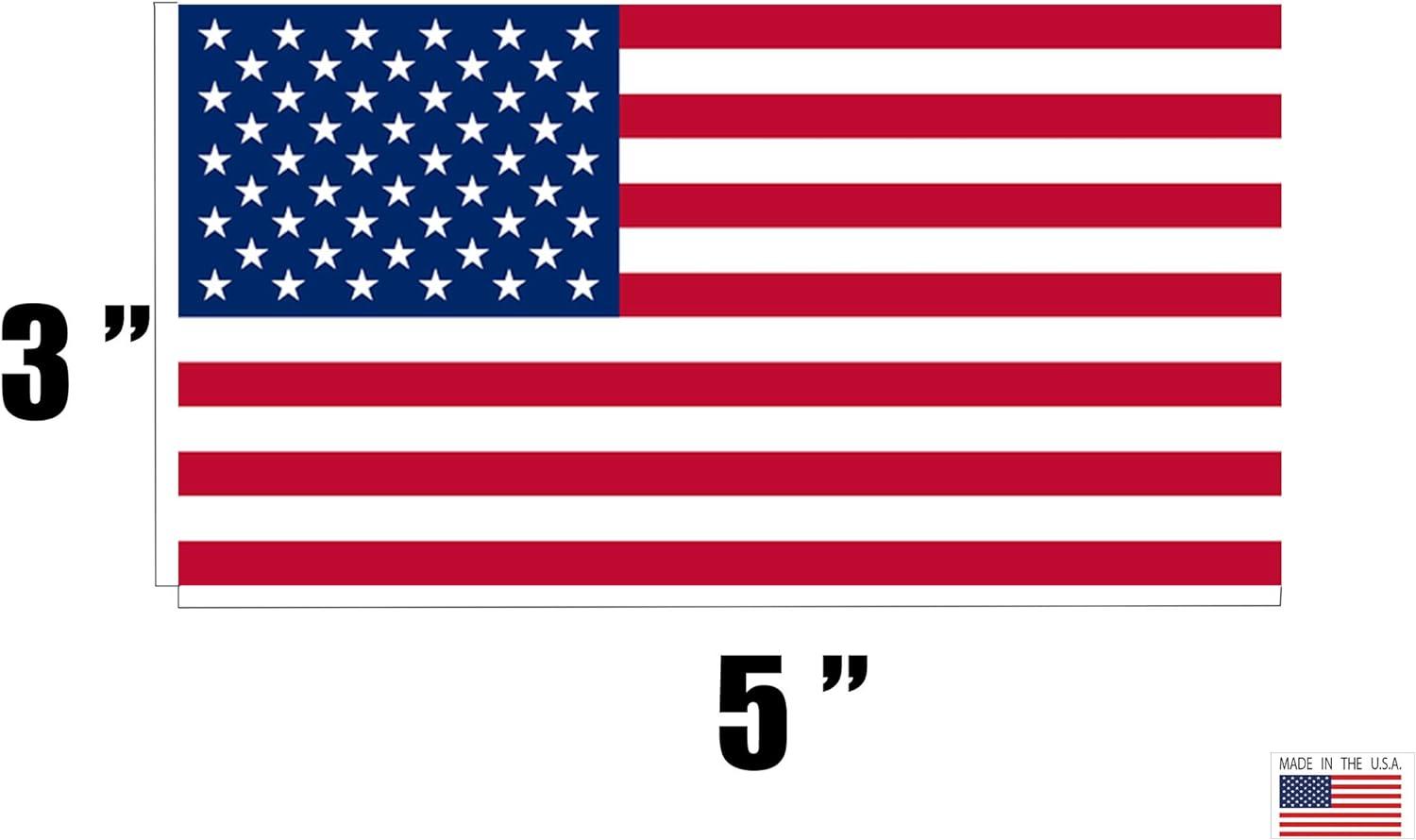 Rogue River Tactical 4 Pack USA American Flag Decal Bumper Sticker 5x3 ...