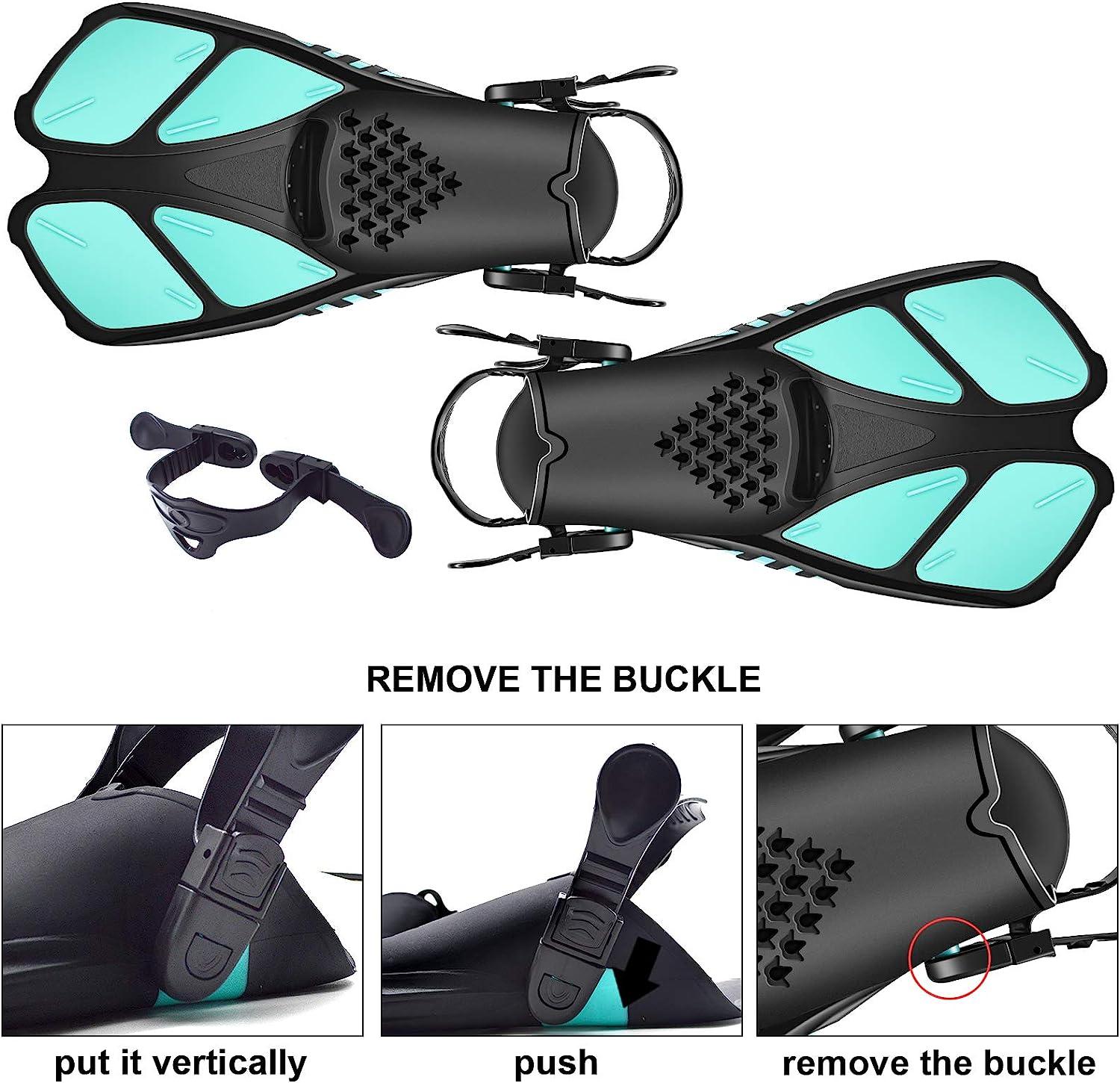 Open Heel Adjustable Swim Fins for Snorkeling - Blue XS | Buy Now with ...