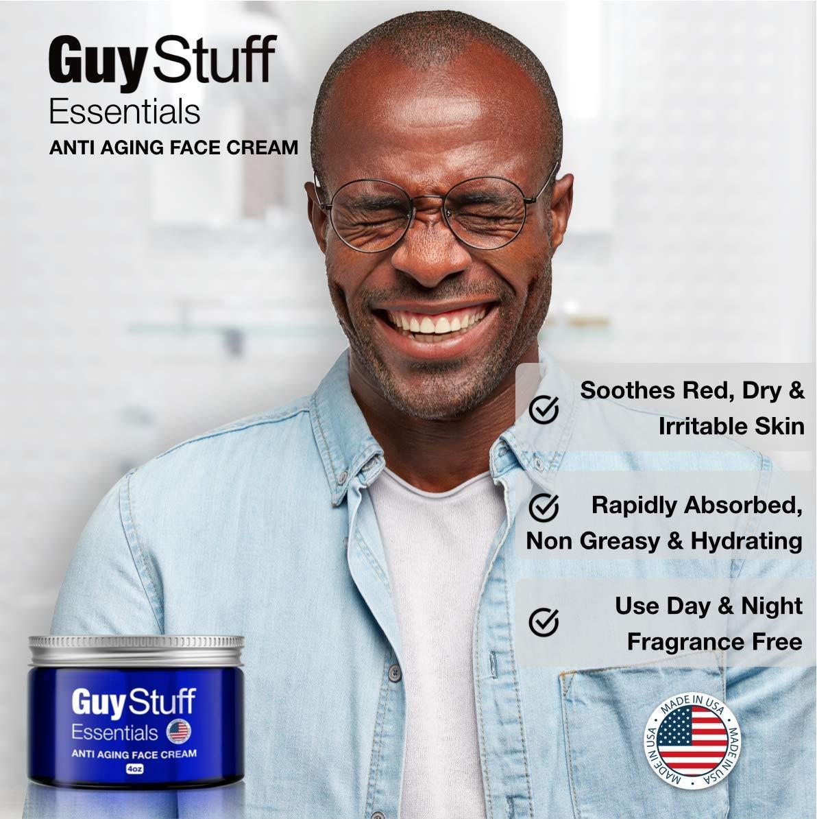 Guy Stuff Essentials Men's Anti Aging Face Moisturizer - Non Greasy ...