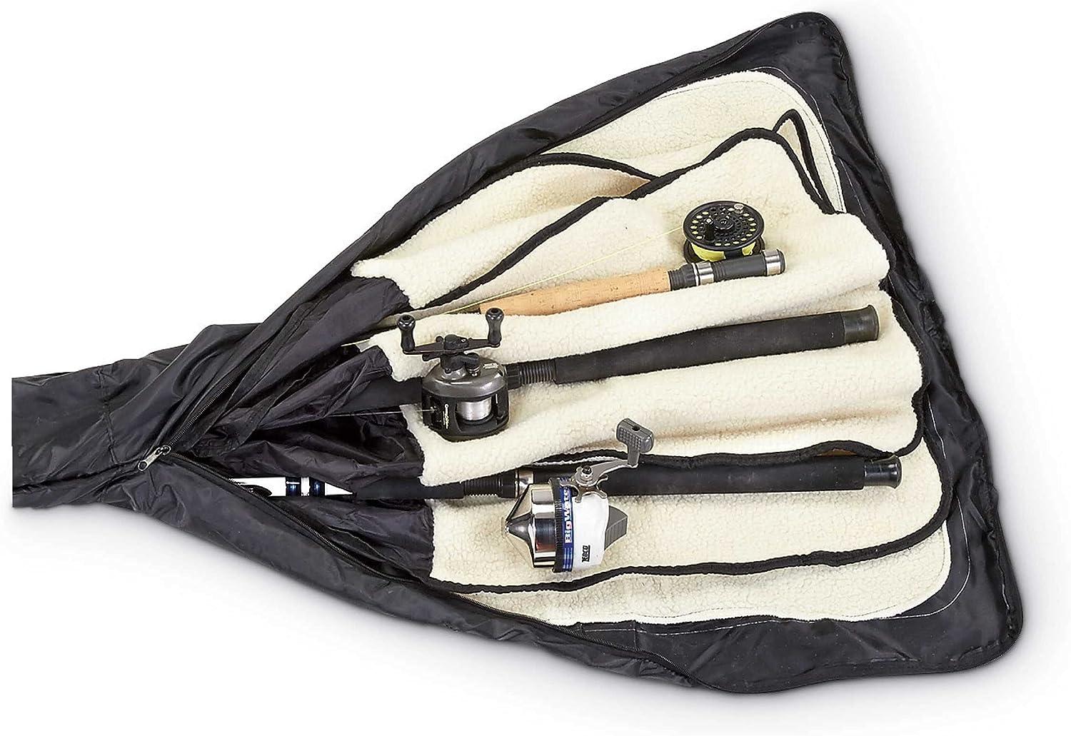Guide Gear 7 ft 6 Fishing Rod and Reel Case - Travel Carry Bag for Five ...