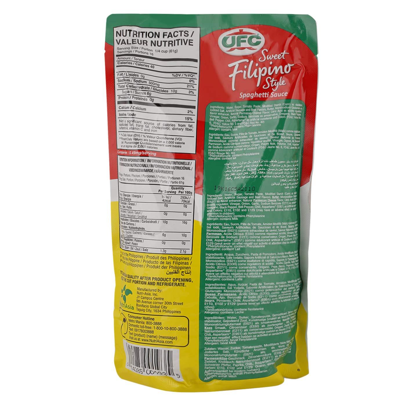 UFC Sweet Filipino Style Spaghetti Sauce 1kg - Authentic Taste of the ...