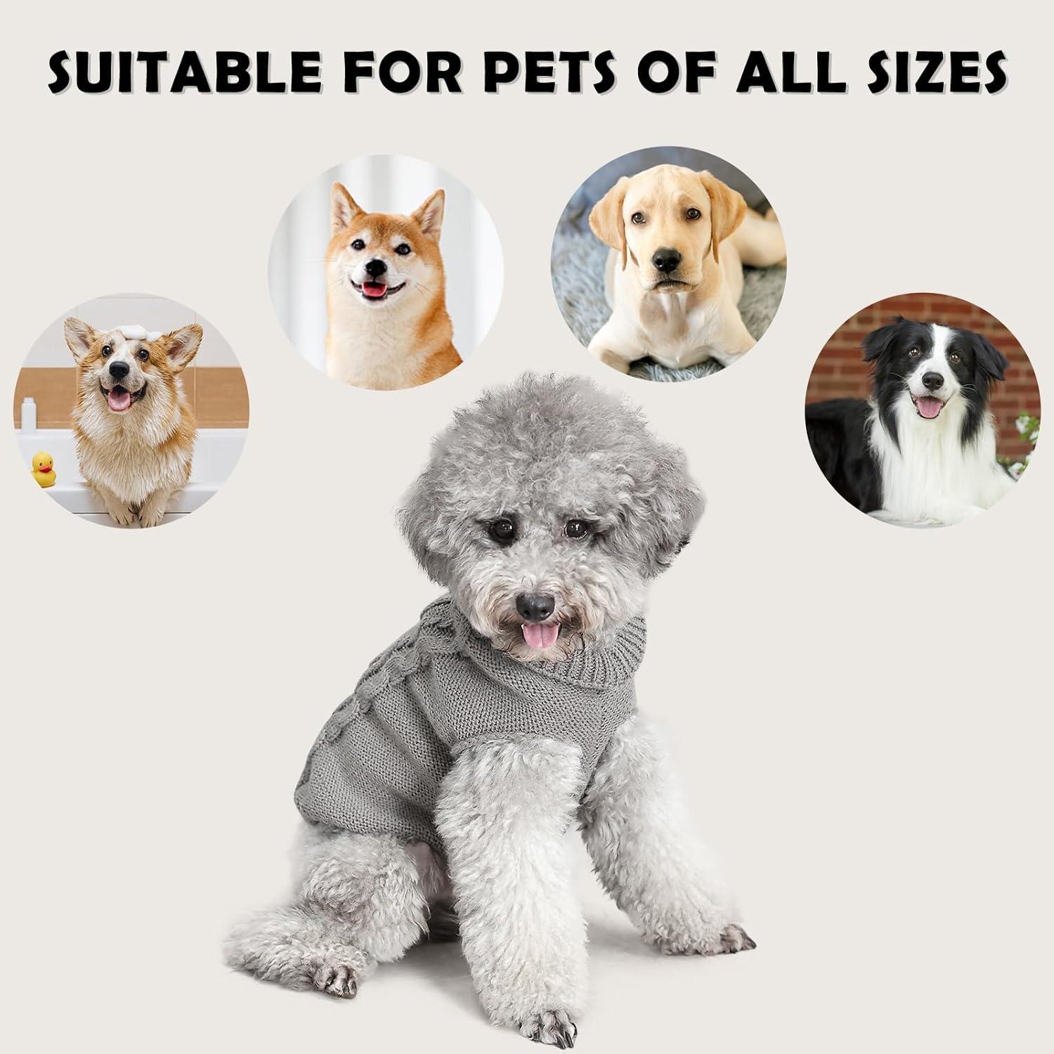 FWLWTWSS Winter Dog Sweater | Soft Knitted Costume for Small & Medium ...