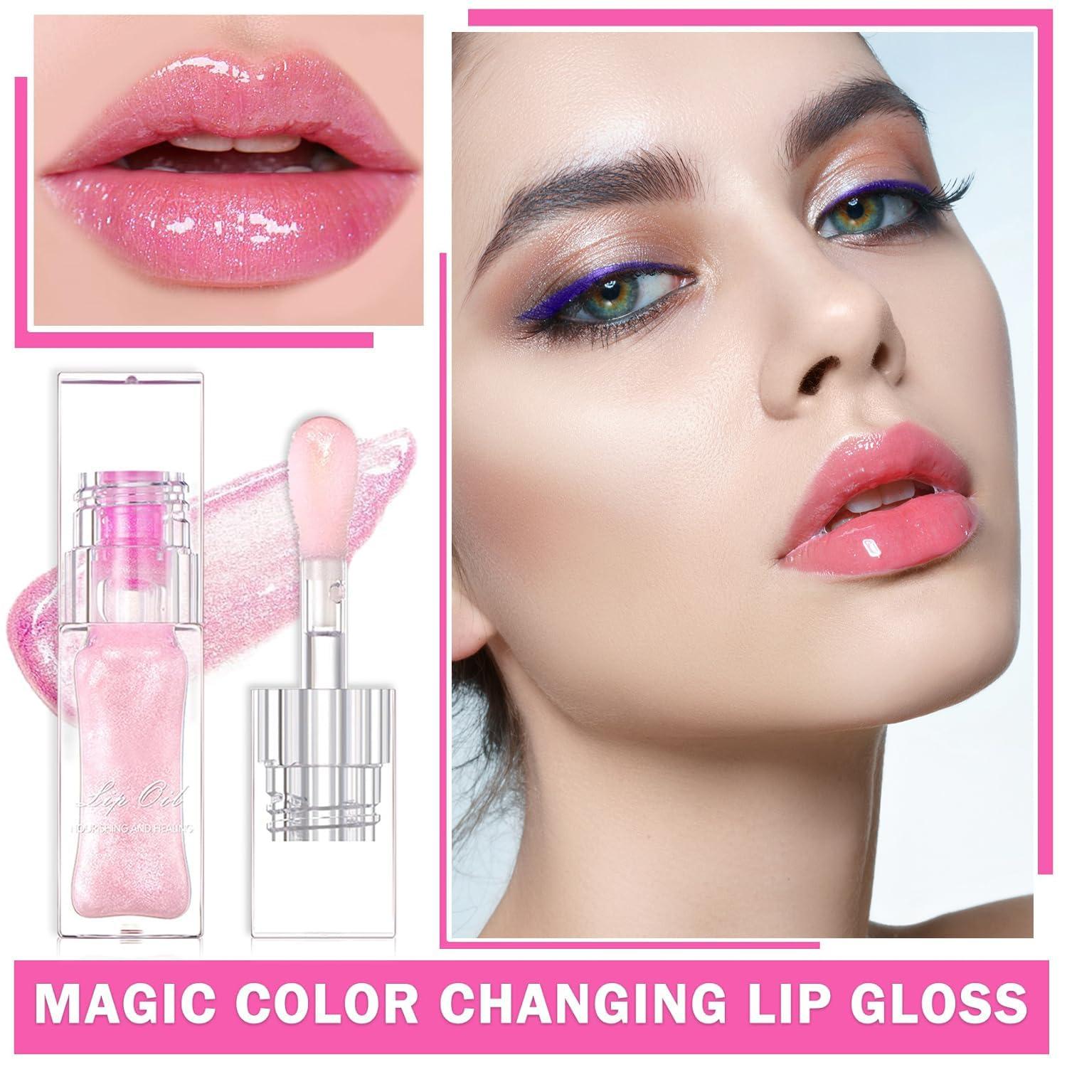 Eakroo Color Changing Lip Oil | Magic Moisturizing Lip Glow & Tint ...