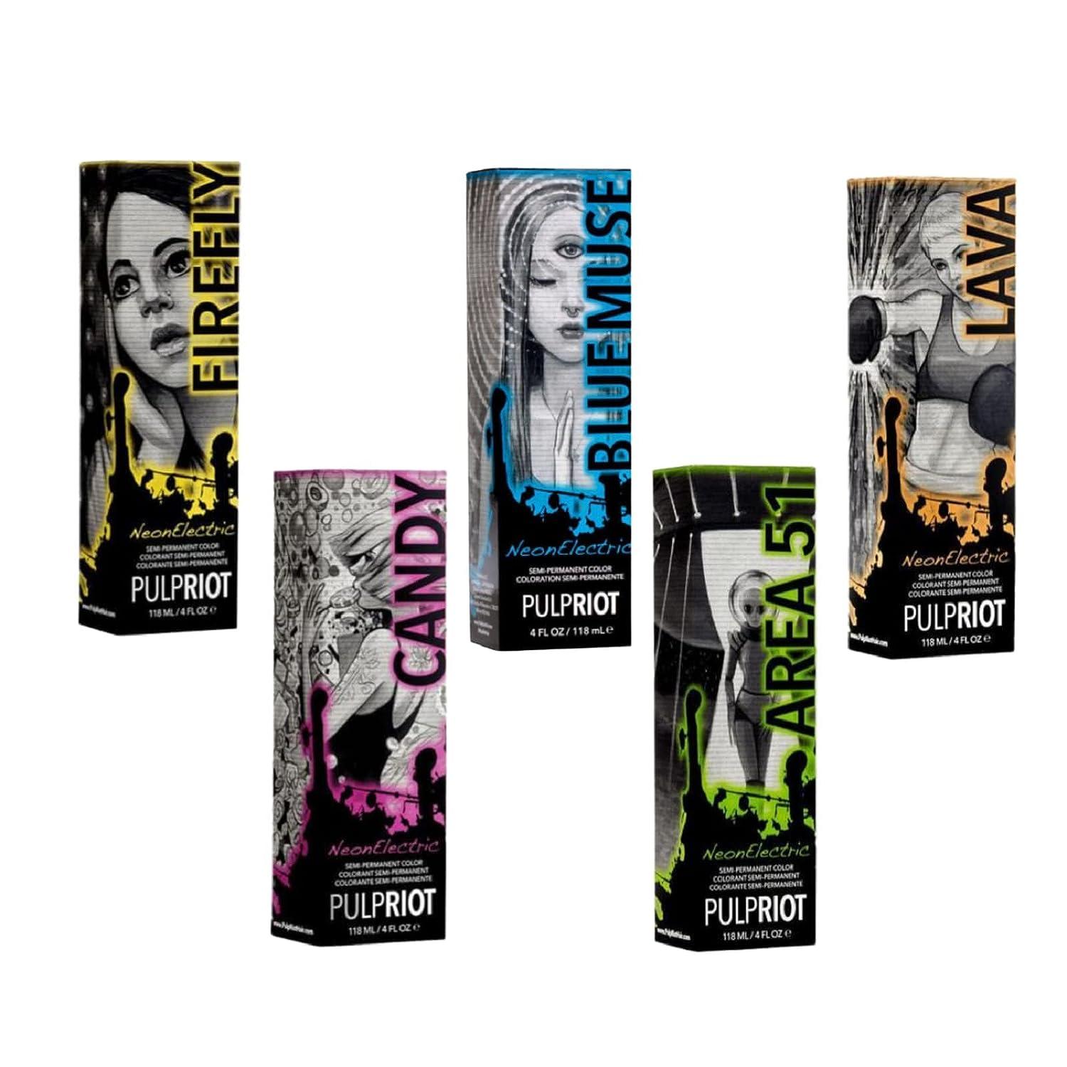 Pulp Riot Semi-Permanent Neon Electric Hair Color 4oz - BLUE MUSE ...