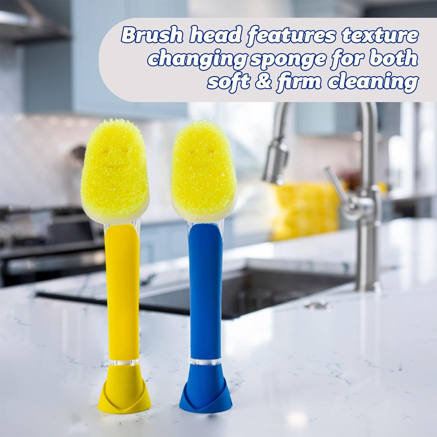 Scrub Daddy Dish Wand: Soap Dispensing Dish Brush with Texture Changing ...